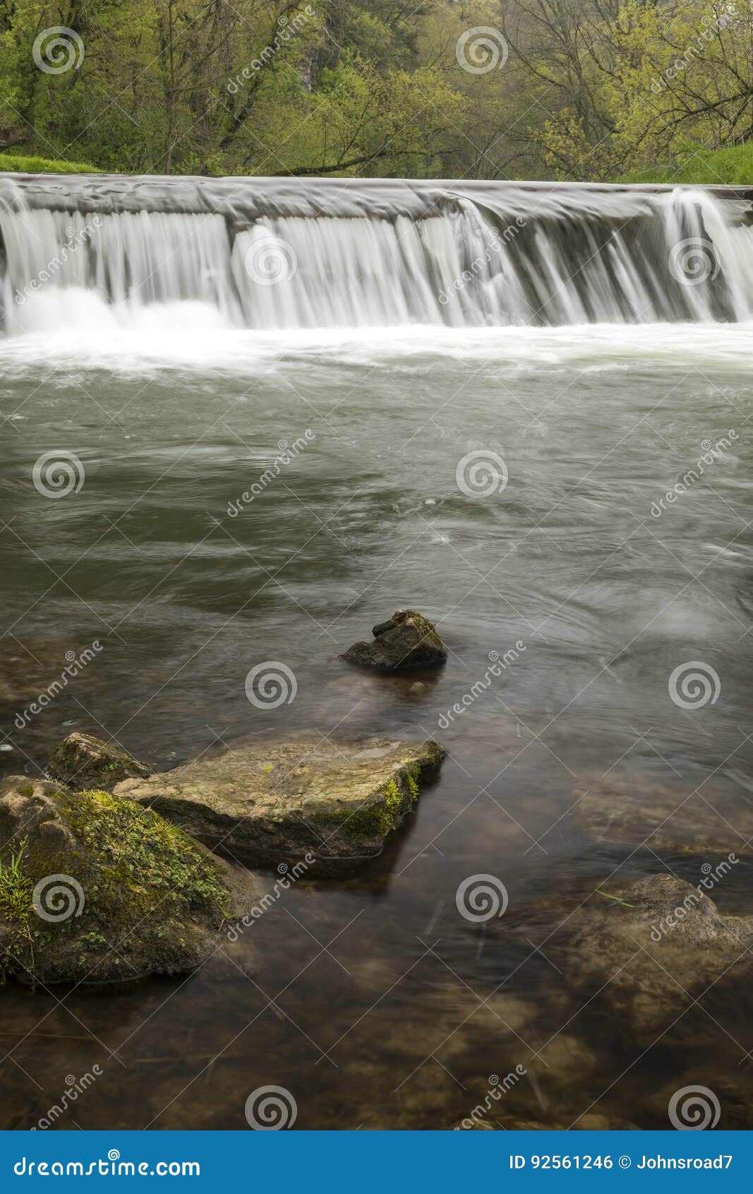 River Dam in Spring stock photo. Image of water, cascade - 92561246