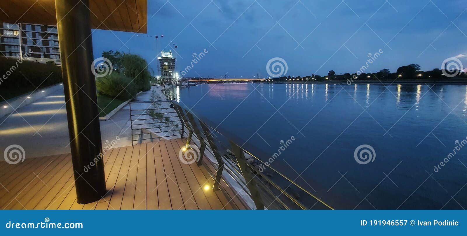 River Danube in Sunset in Belgrade,Serbia. Belgrade Waterfront ...