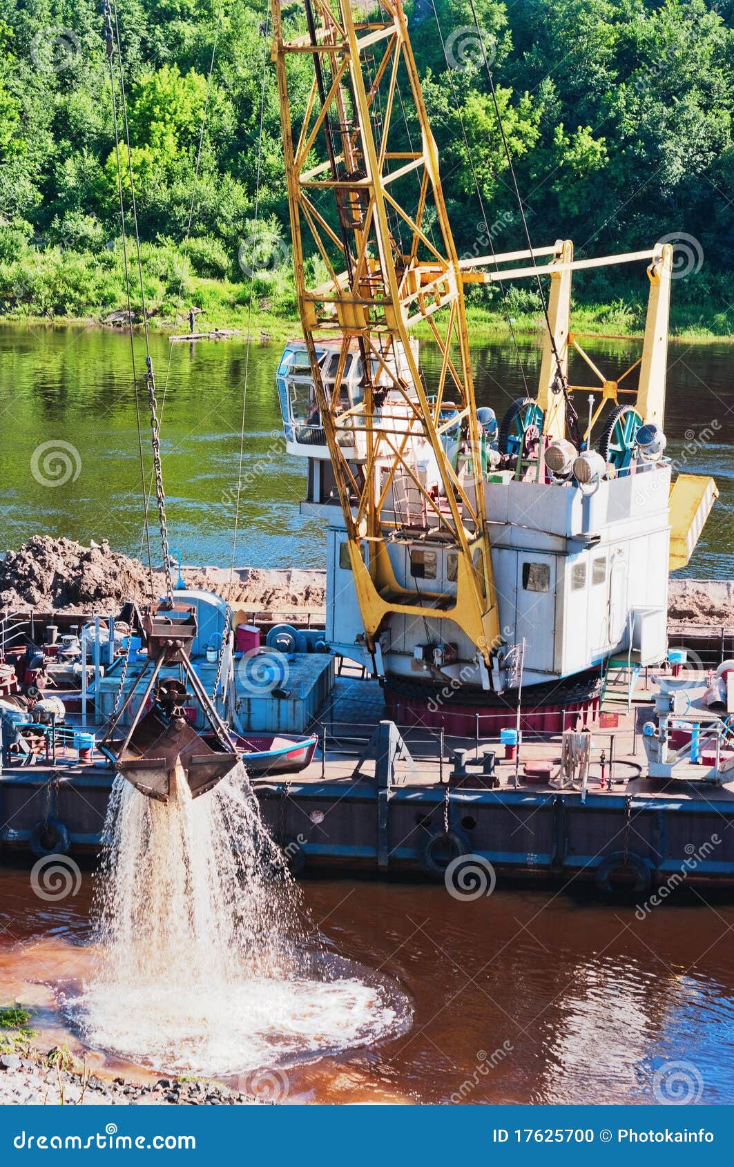 River Deepening by a Special Dredge Stock Photo - Image of landscape ...