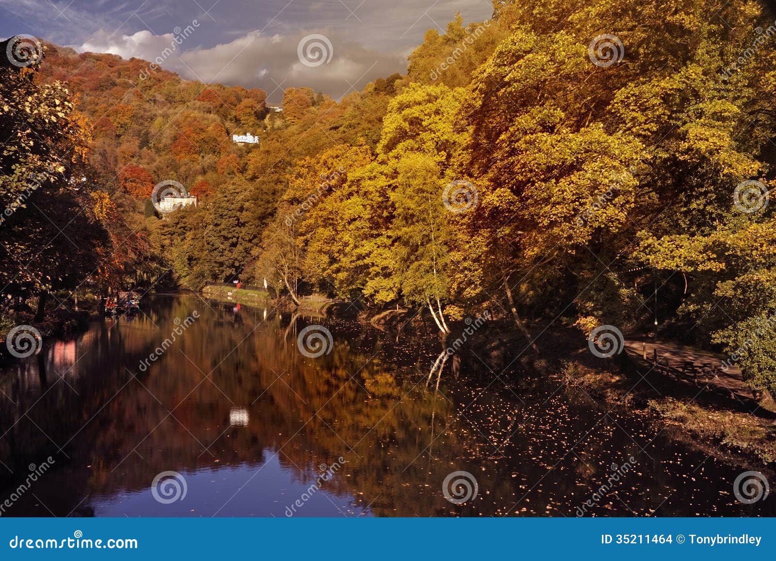 River Derwent in Autumn stock photo. Image of river, hills - 35211464