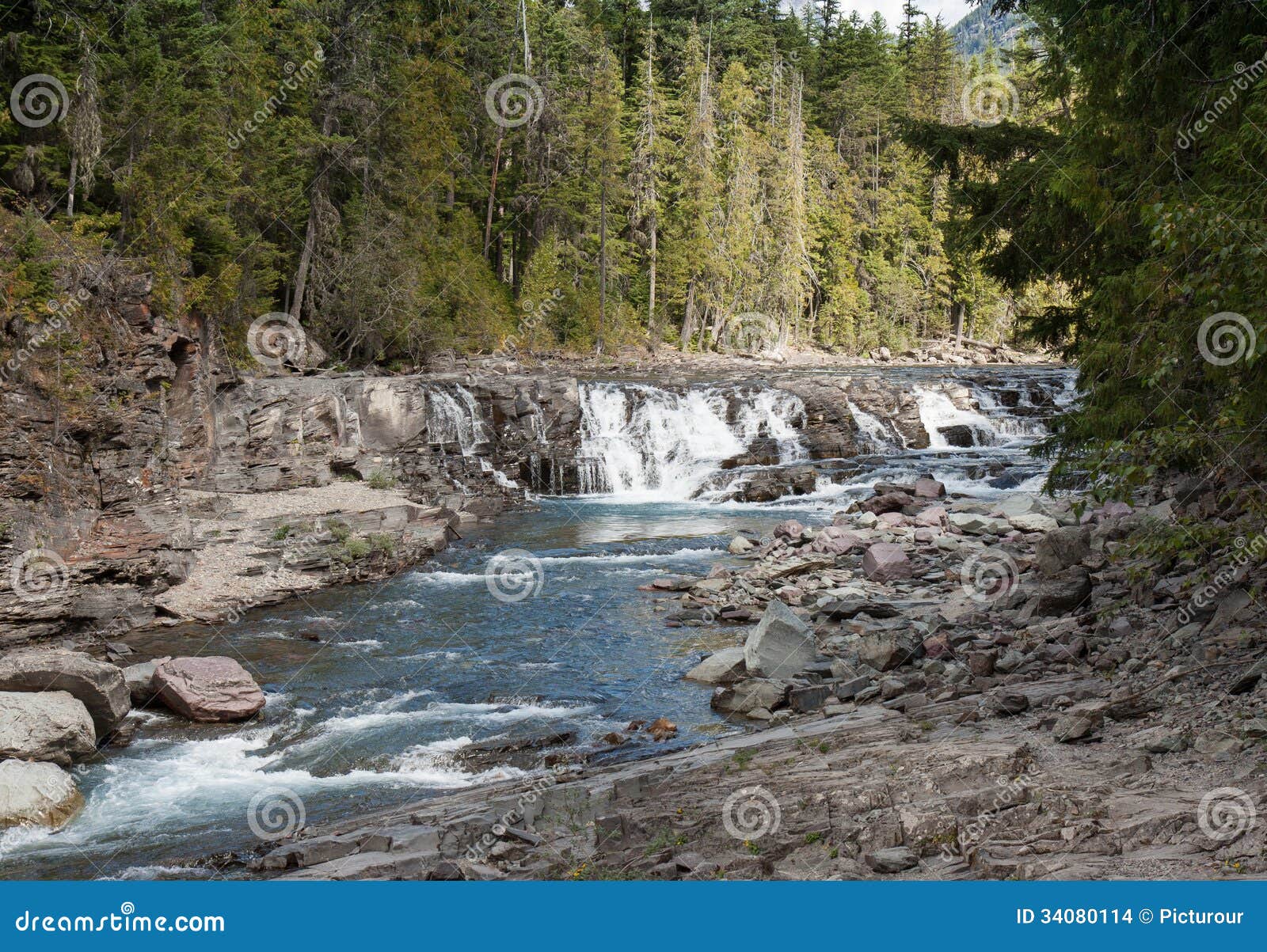 River Descent stock photo. Image of scenic, rocky, masterpiece - 34080114