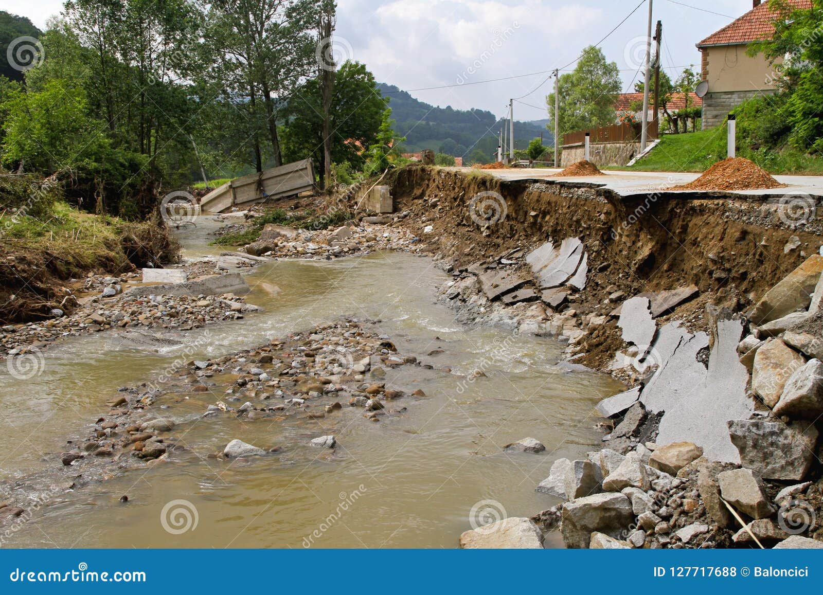 River Destruction stock photo. Image of narrows, rural - 127717688