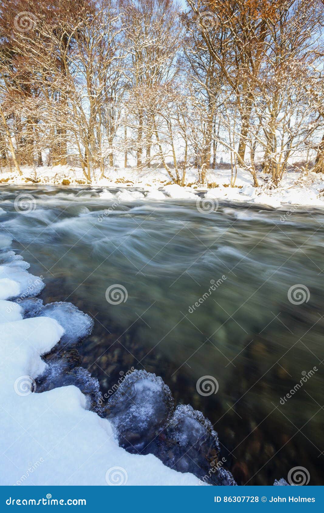 River Deveron in Winter Spate in Scotland. Stock Photo - Image of ...
