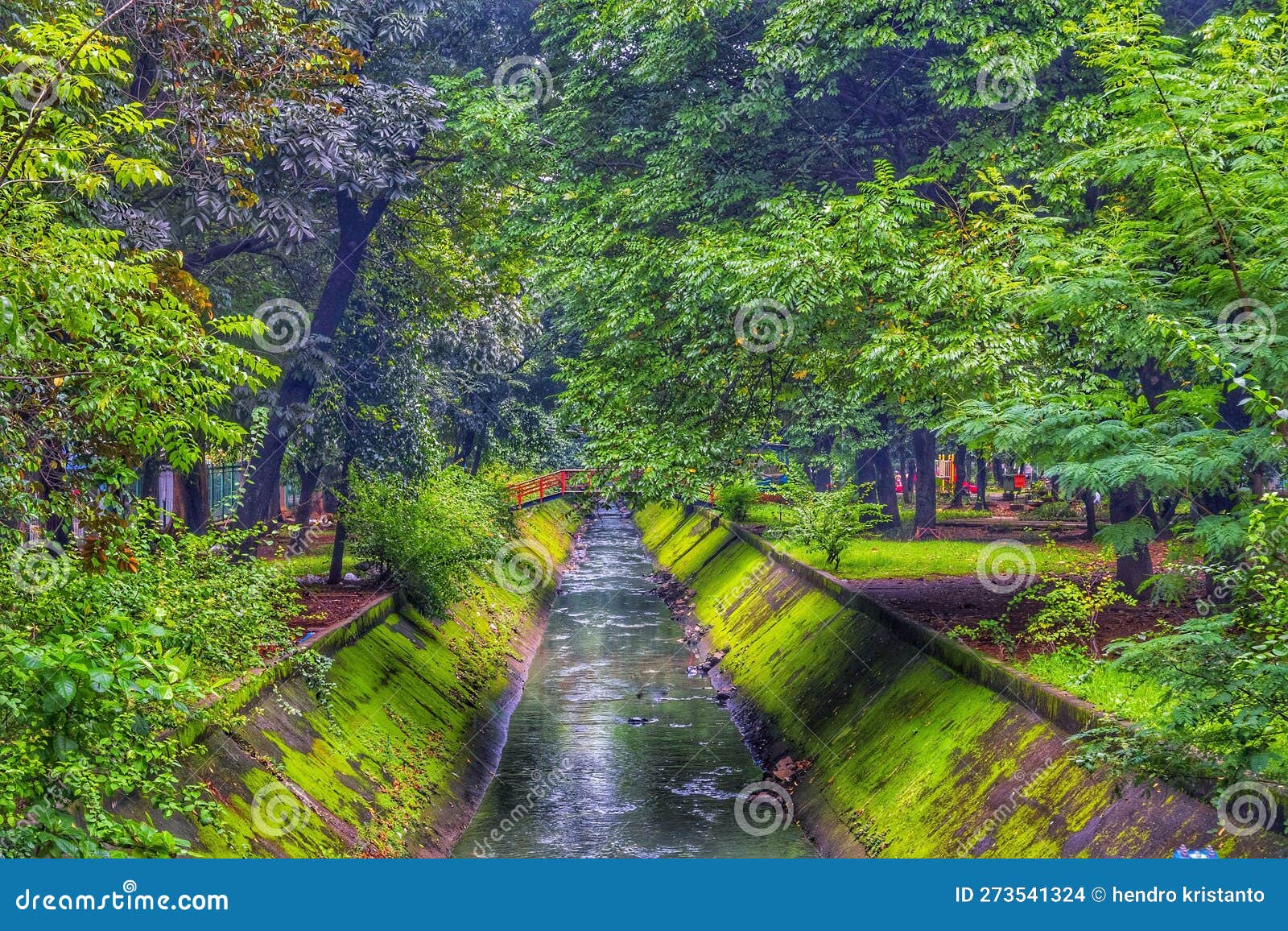 The River that Divides the Park, with the Right and Left Sides There ...