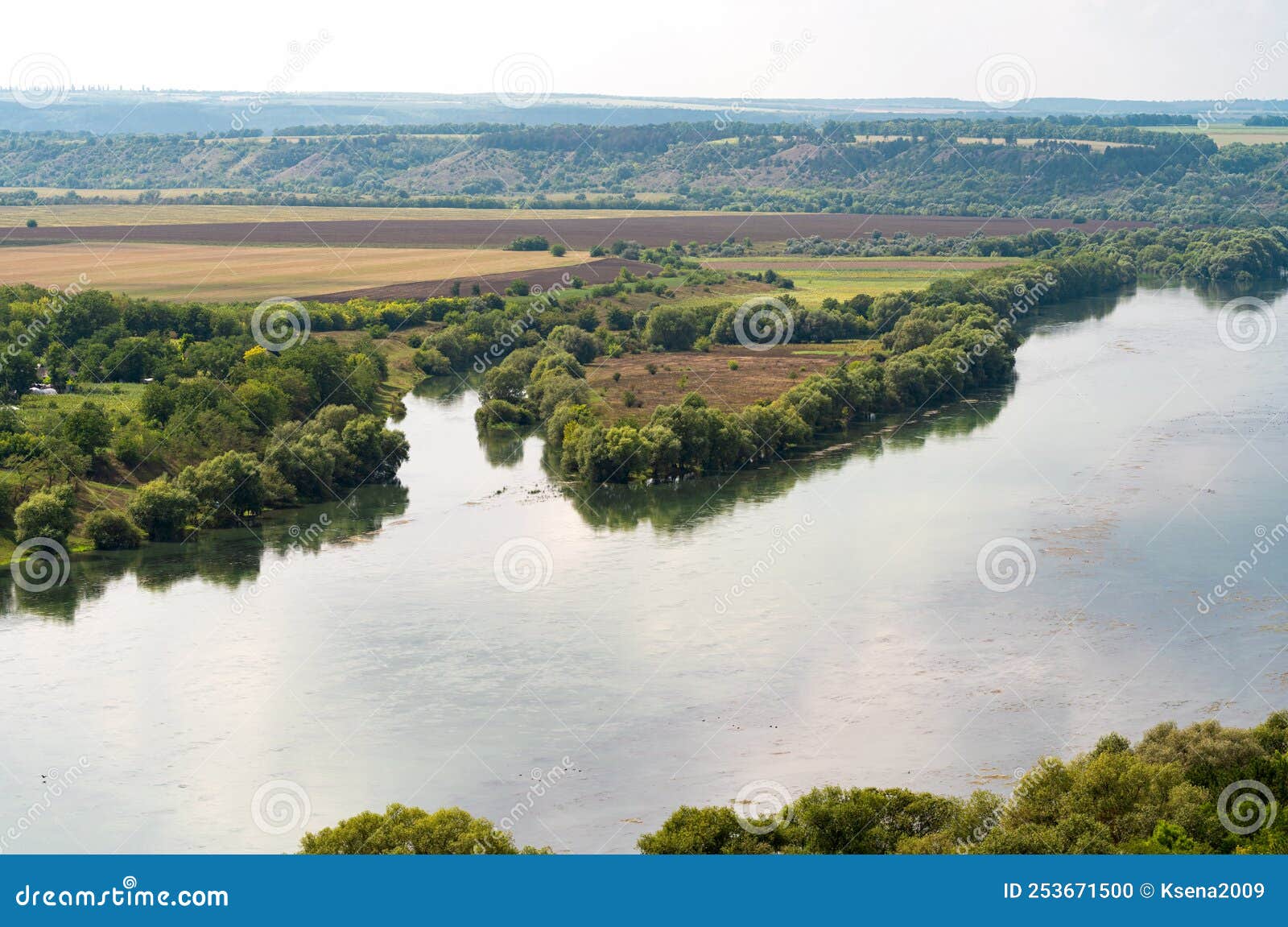 River Dniester on the Border of Moldova with Ukraine Stock Photo ...