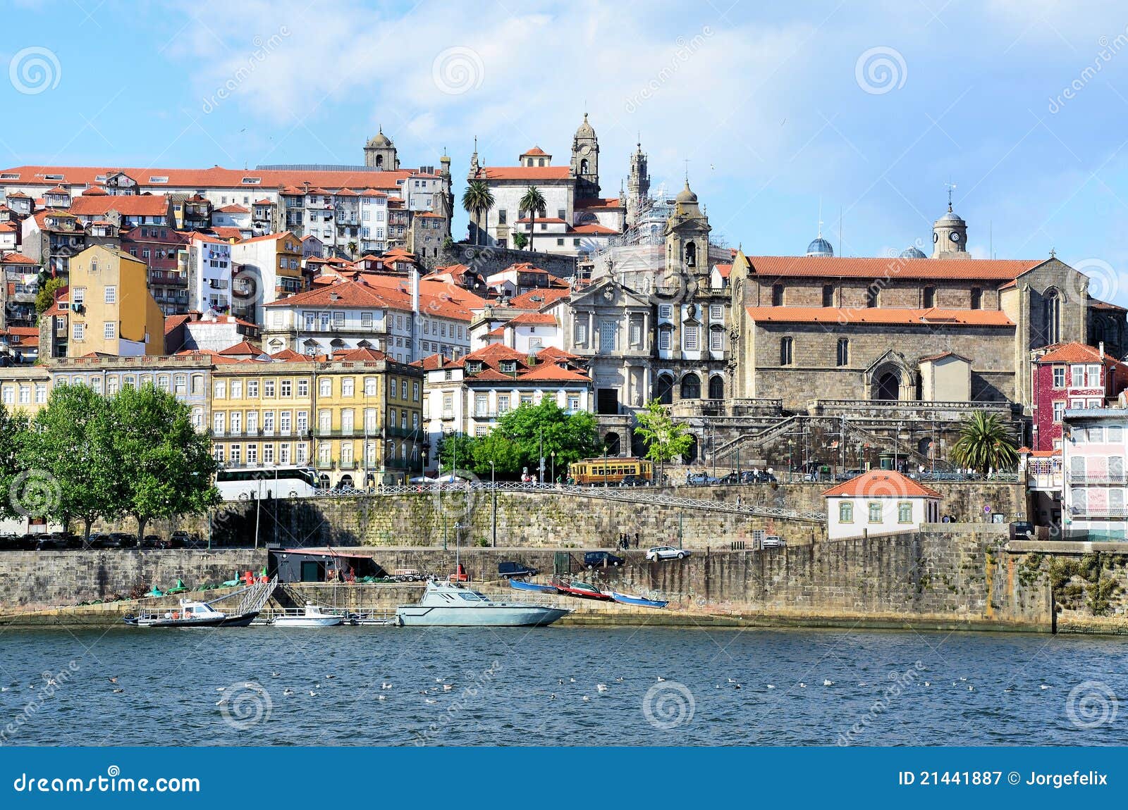 River Douro and the City of Porto Stock Image - Image of tower ...