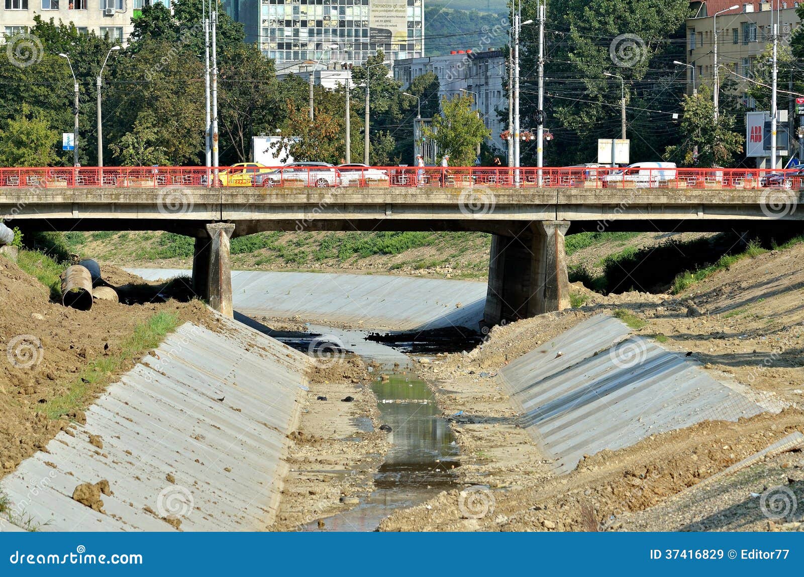 River drain channel editorial stock image. Image of wall - 37416829