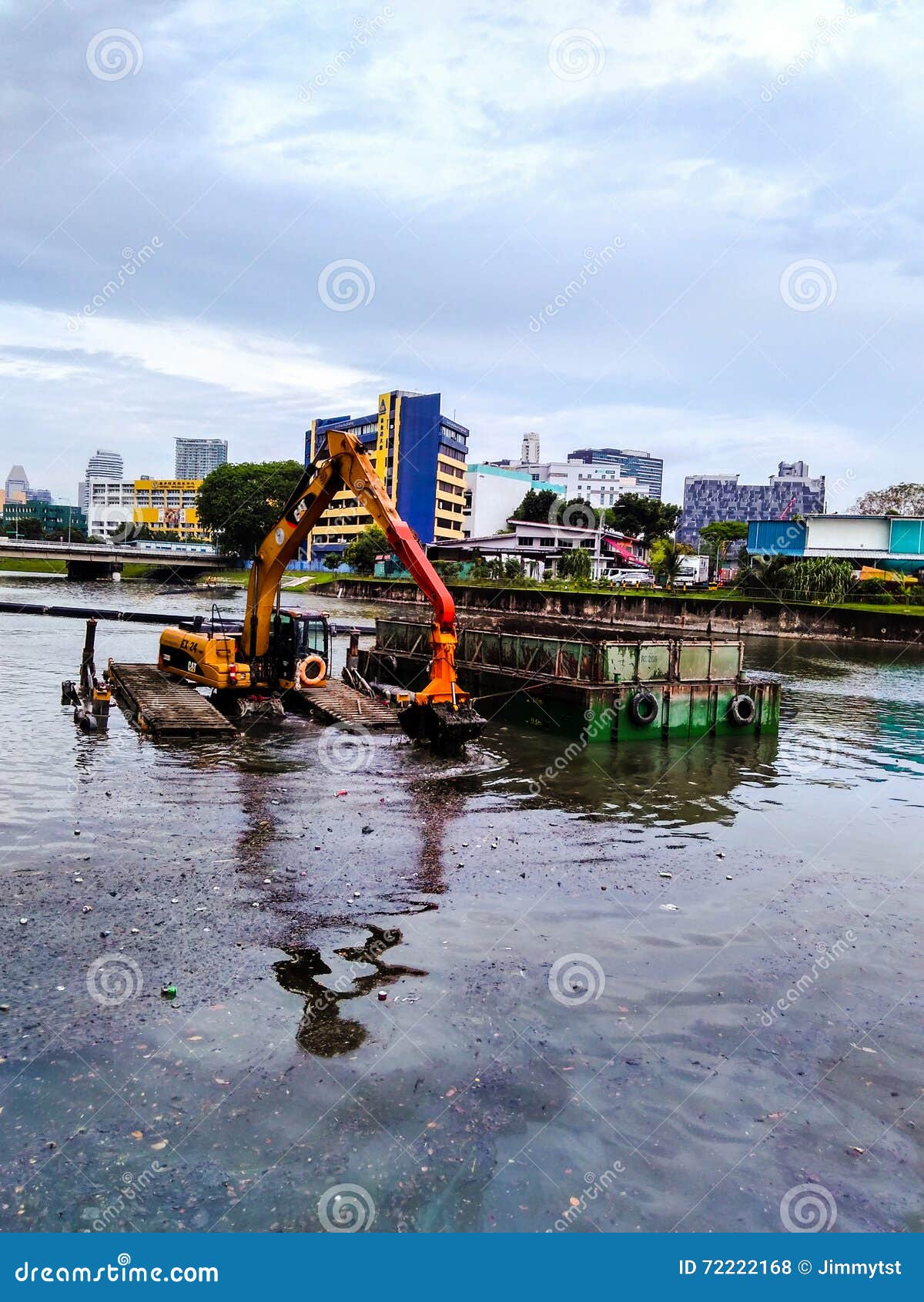 River dredging editorial stock photo. Image of muck, area - 72222168