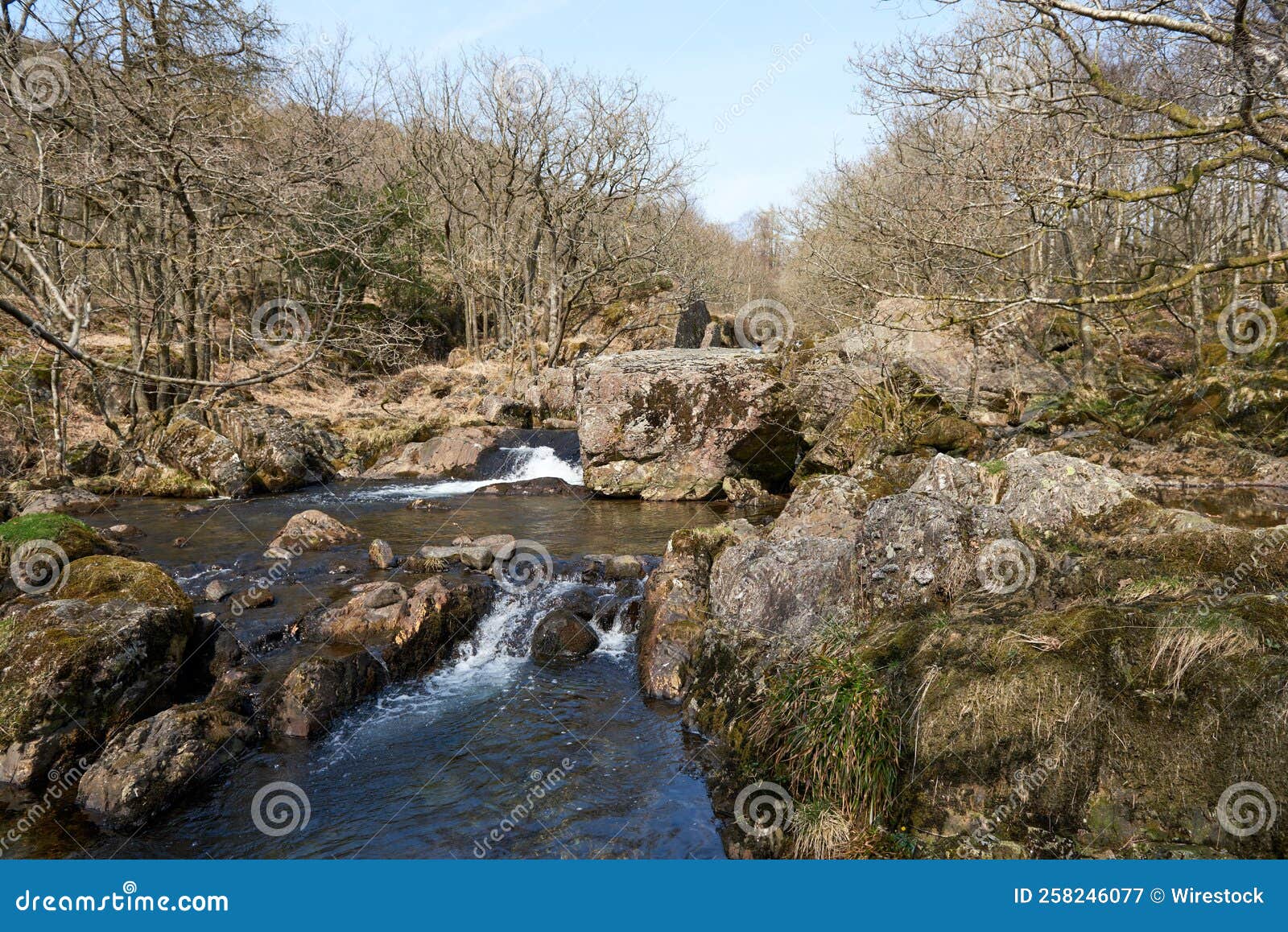 River Duddon Cascading Down Wallowbarrow Gorge, Duddon Valley, Cumbria ...