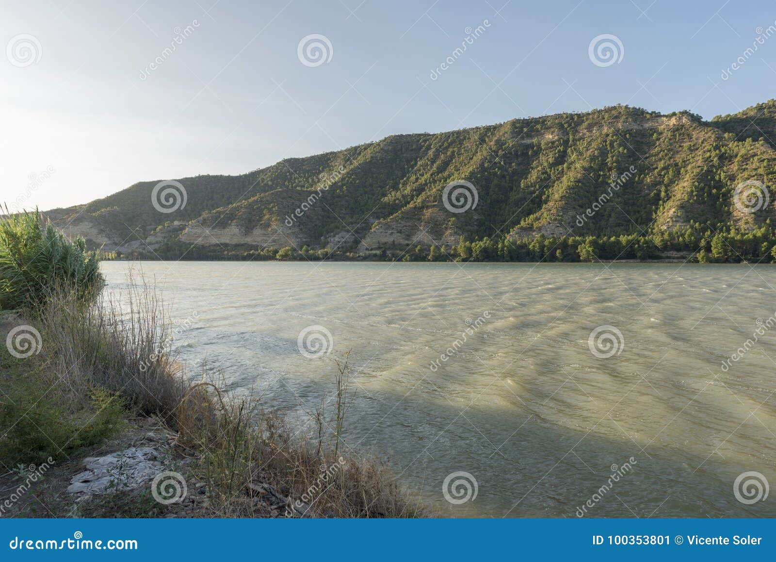 The river Ebro stock image. Image of ebro, blue, relaxation - 100353801