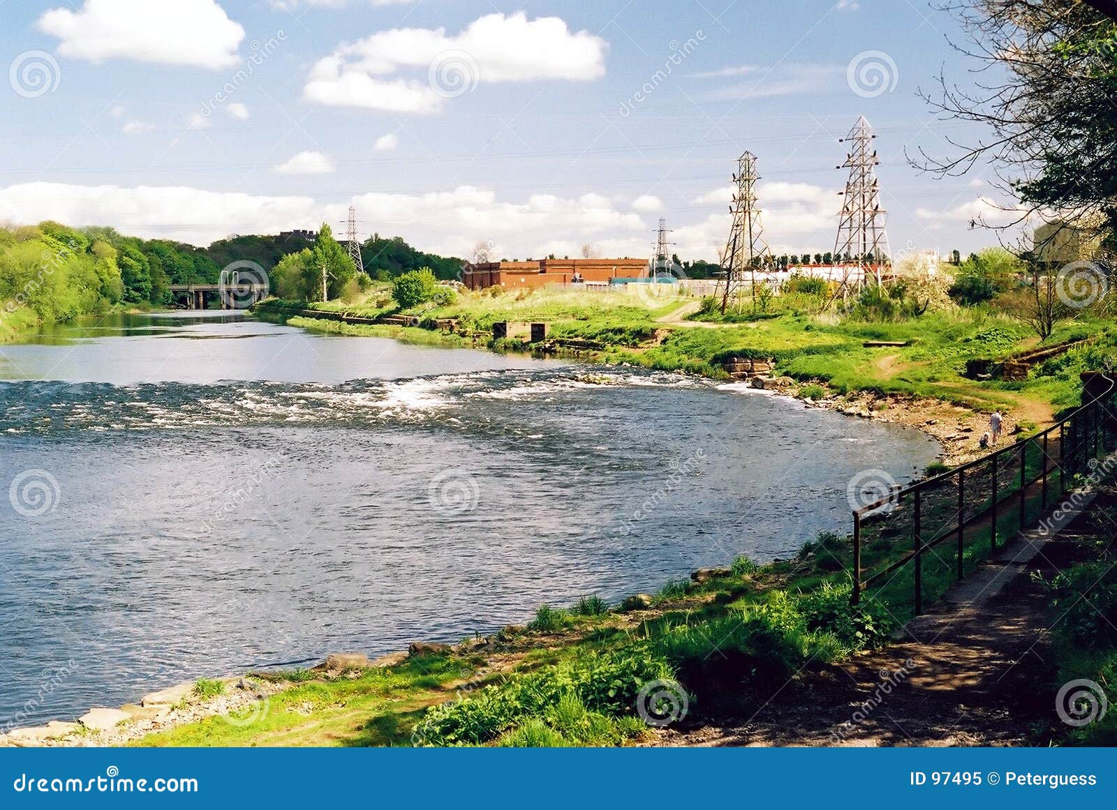 River Eden stock image. Image of electricity, carlisle, cumbria - 97495