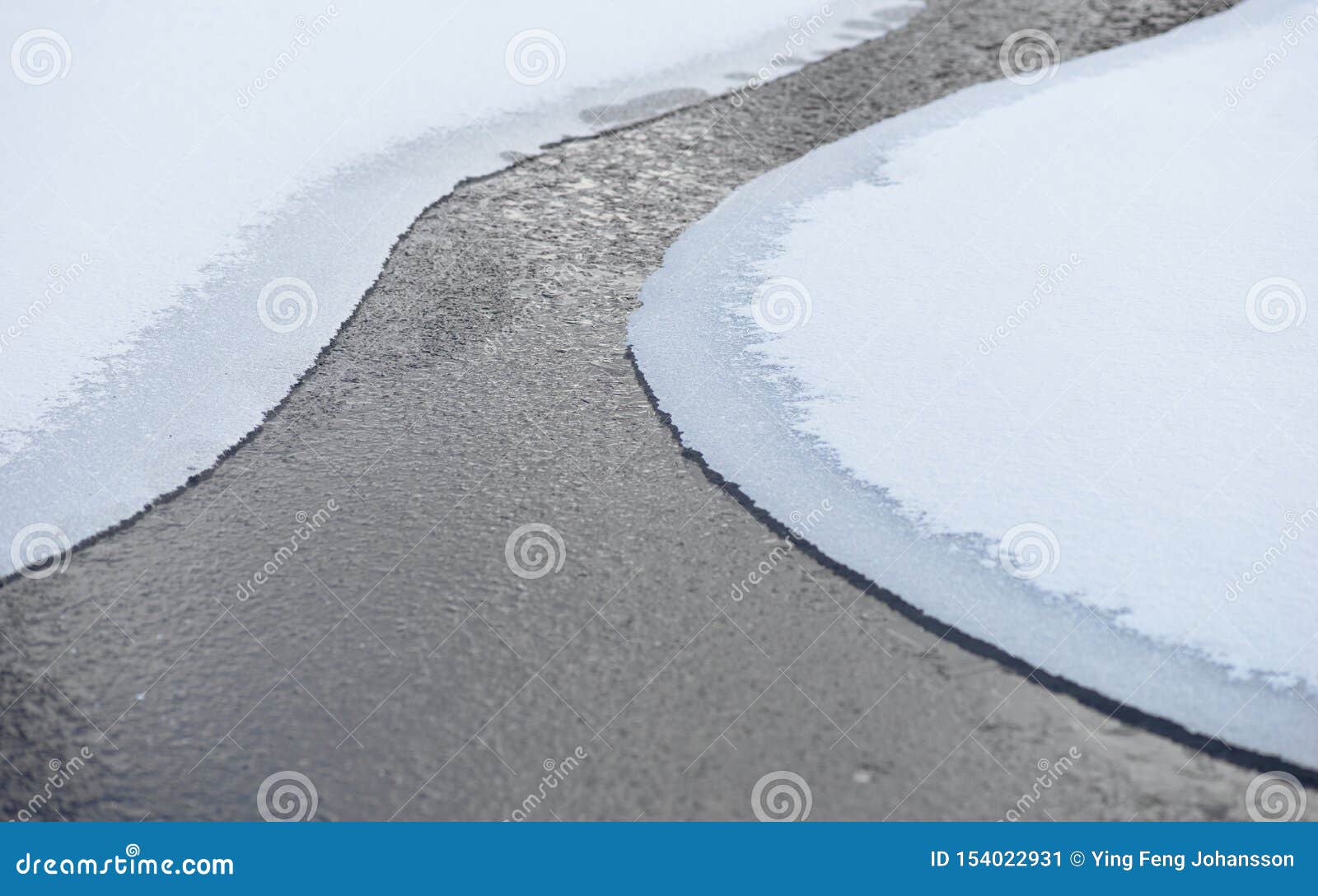 River with Edges of Melting Ice Stock Image - Image of edges, edge ...