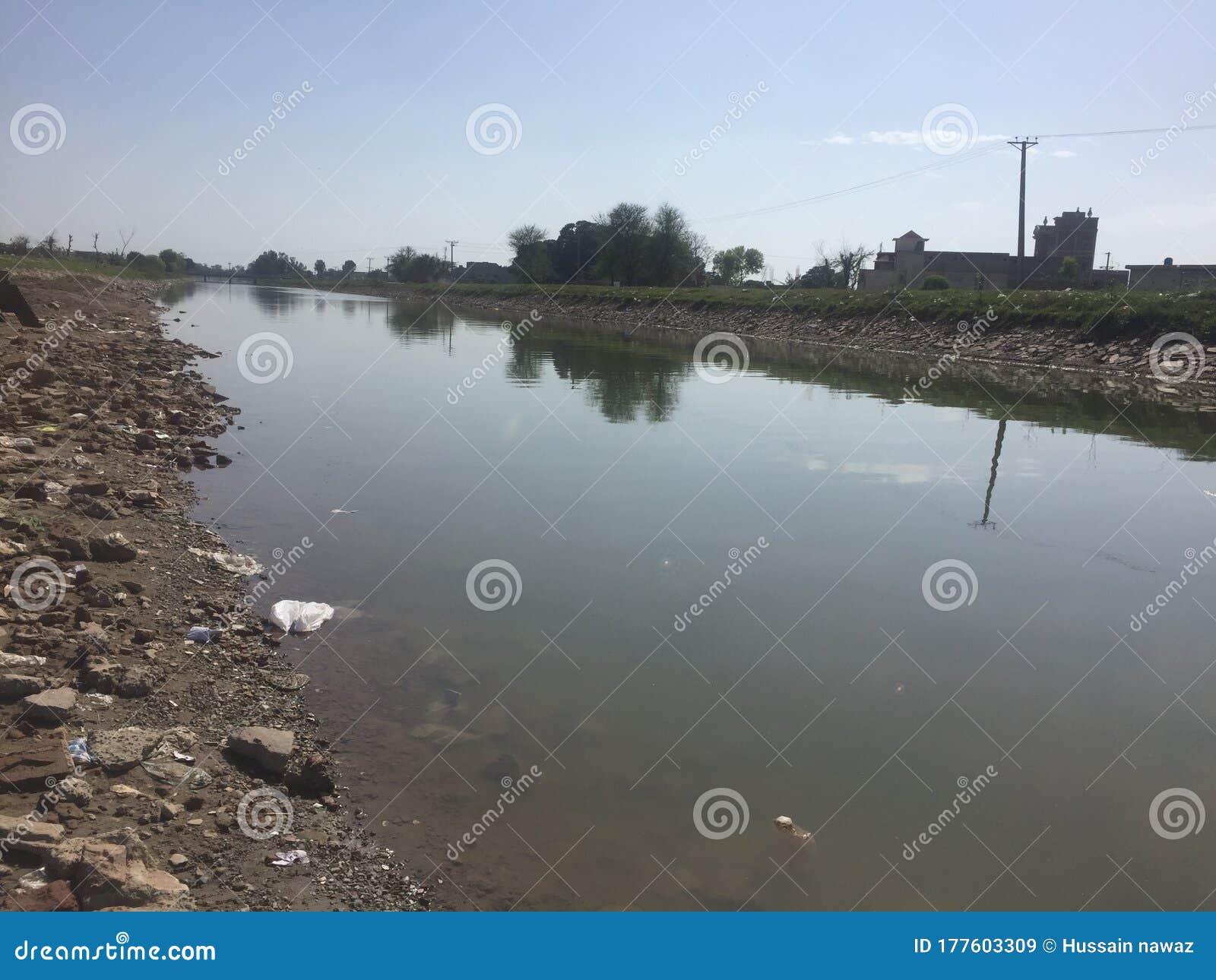River stock image. Image of empty, bridge, water, smells - 177603309