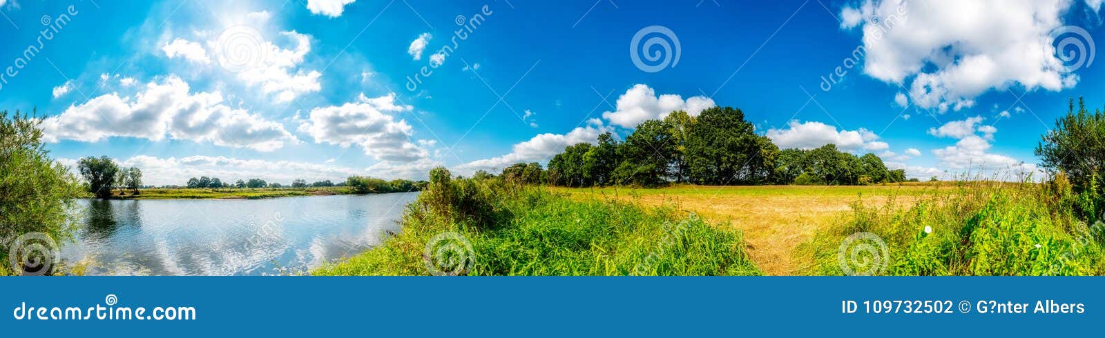 Emsland and River Ems in Germany Stock Photo - Image of water, weather ...