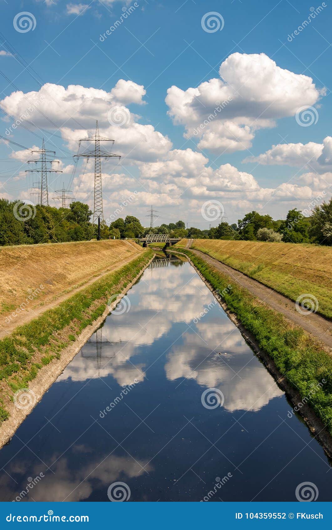The River Emscher by Essen, Germany Stock Photo - Image of emscher ...