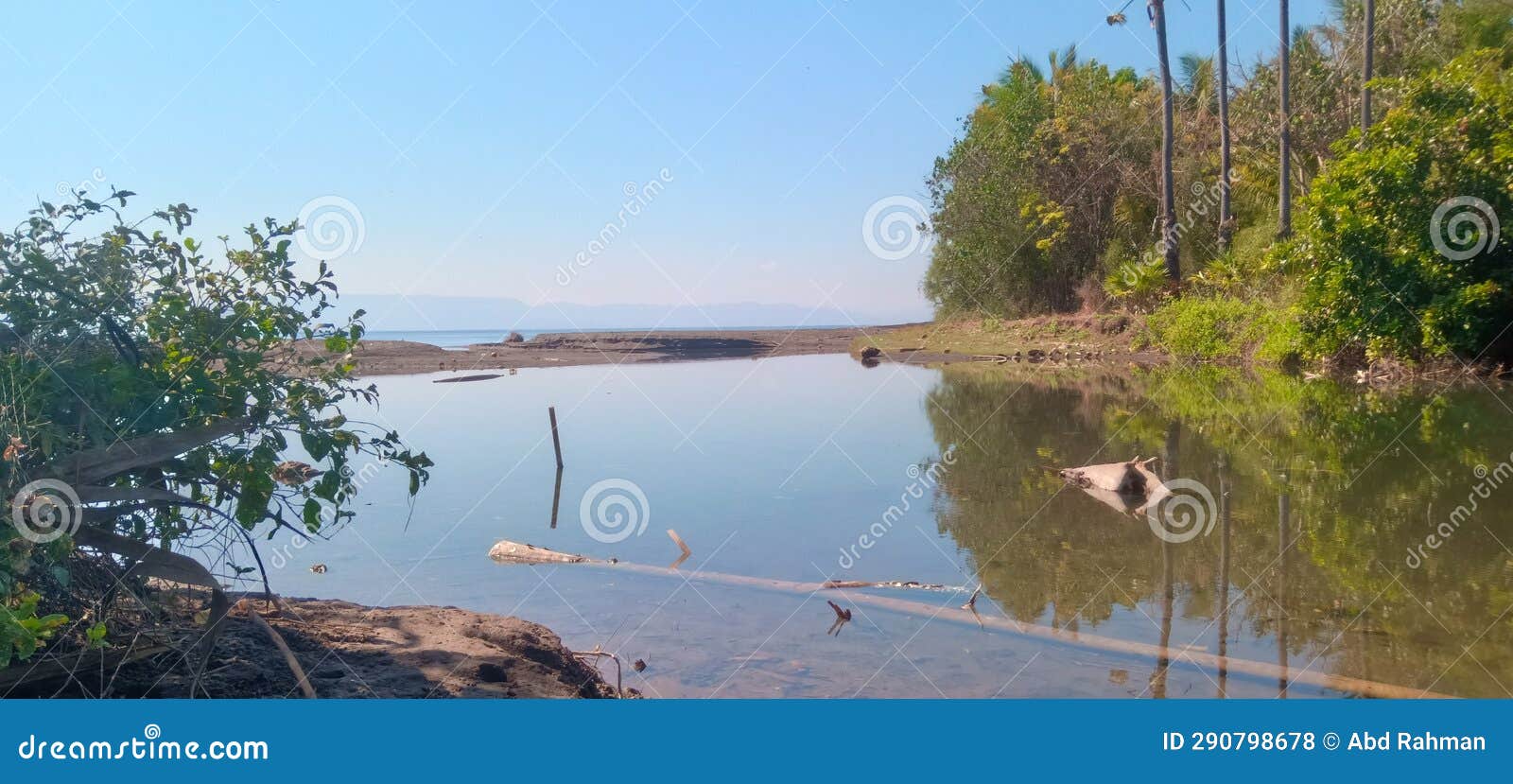 River Estuary with Clear Water on the Beach Stock Photo - Image of ...