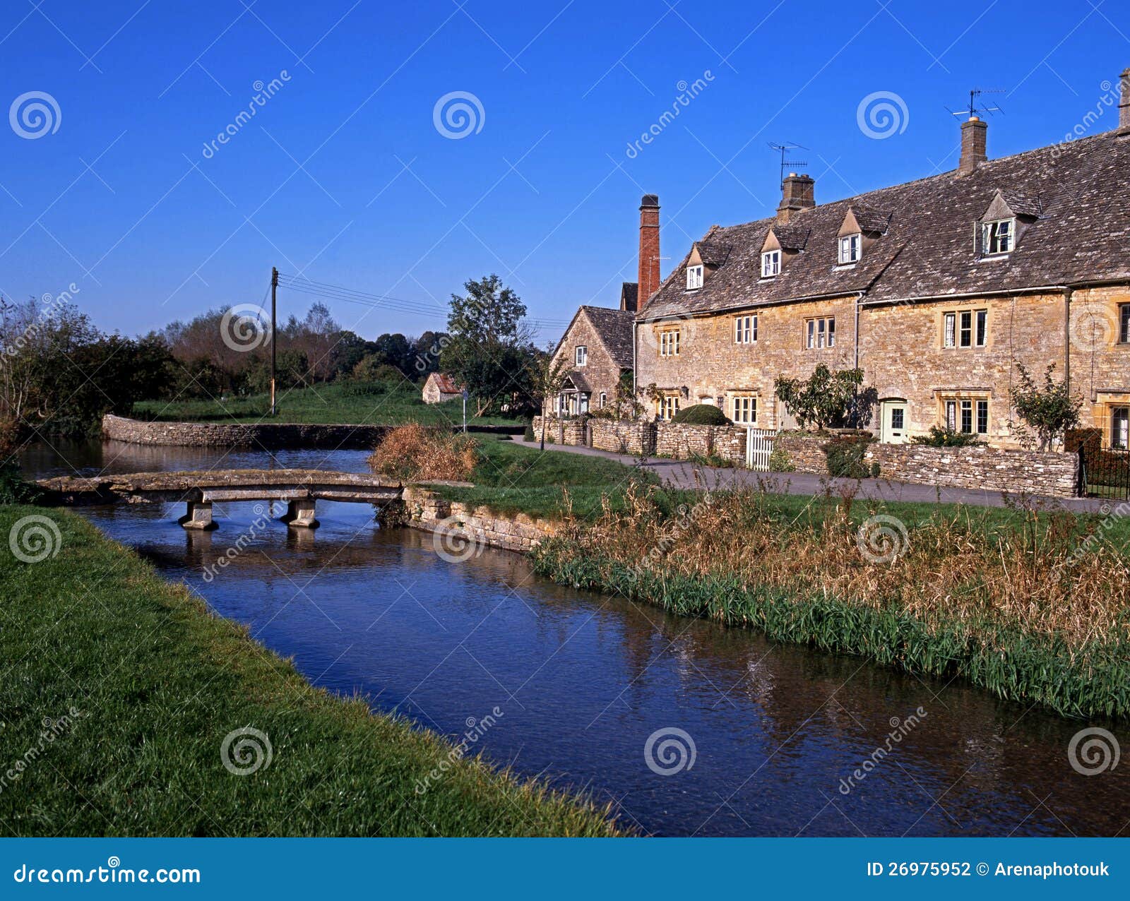 River Eye, Lower Slaughter, England. Stock Photo - Image of england ...