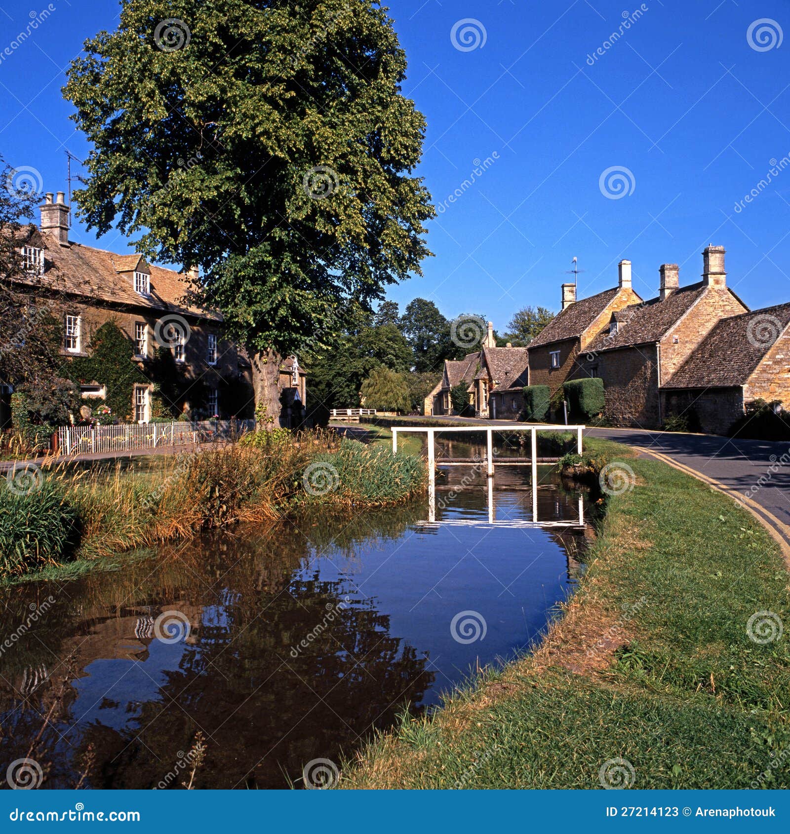 River Eye, Lower Slaughter, England. Stock Image - Image of attraction ...