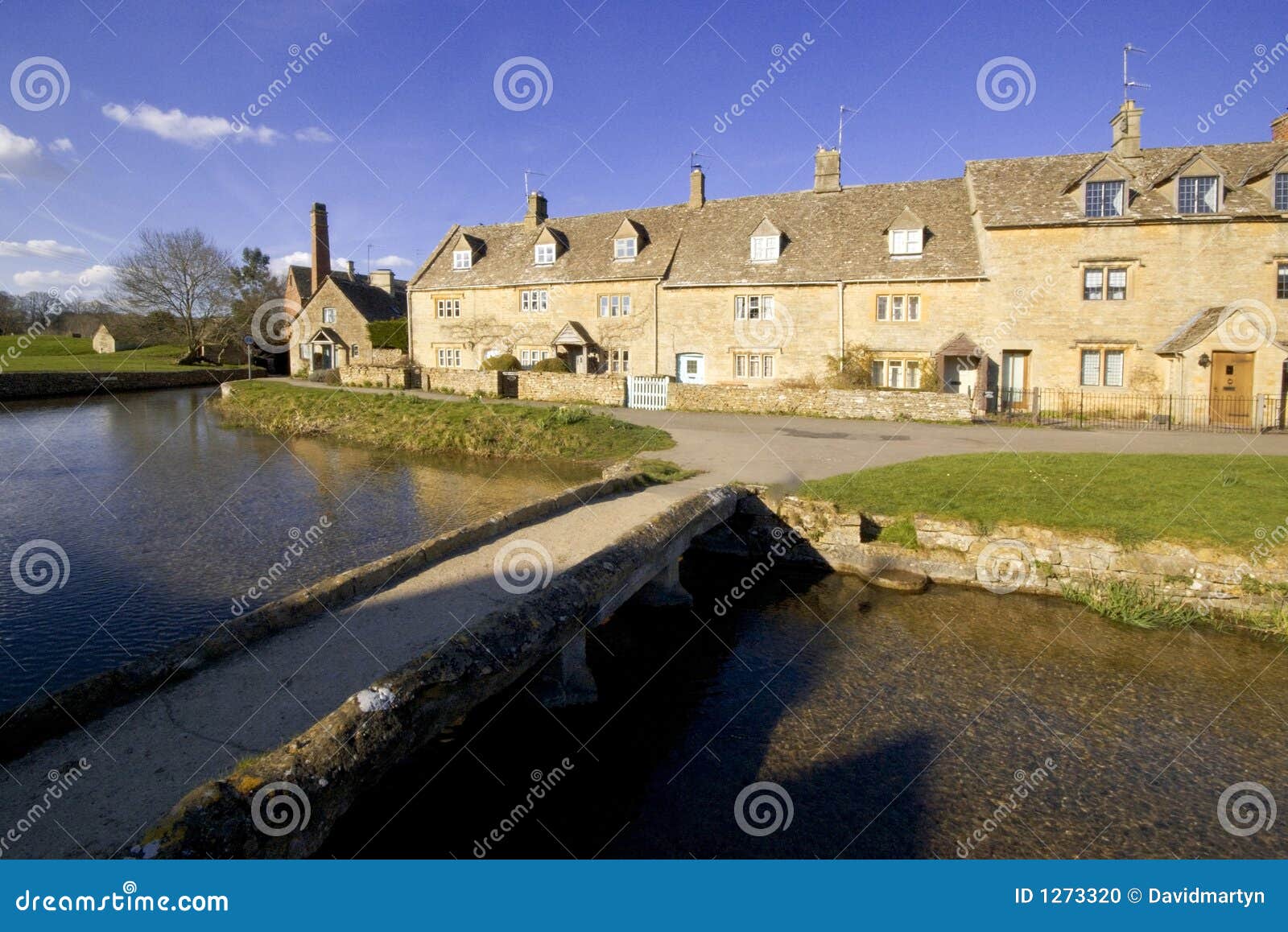 River Eye Lower Slaughter Village the Cotswolds Gloucestershire Stock ...
