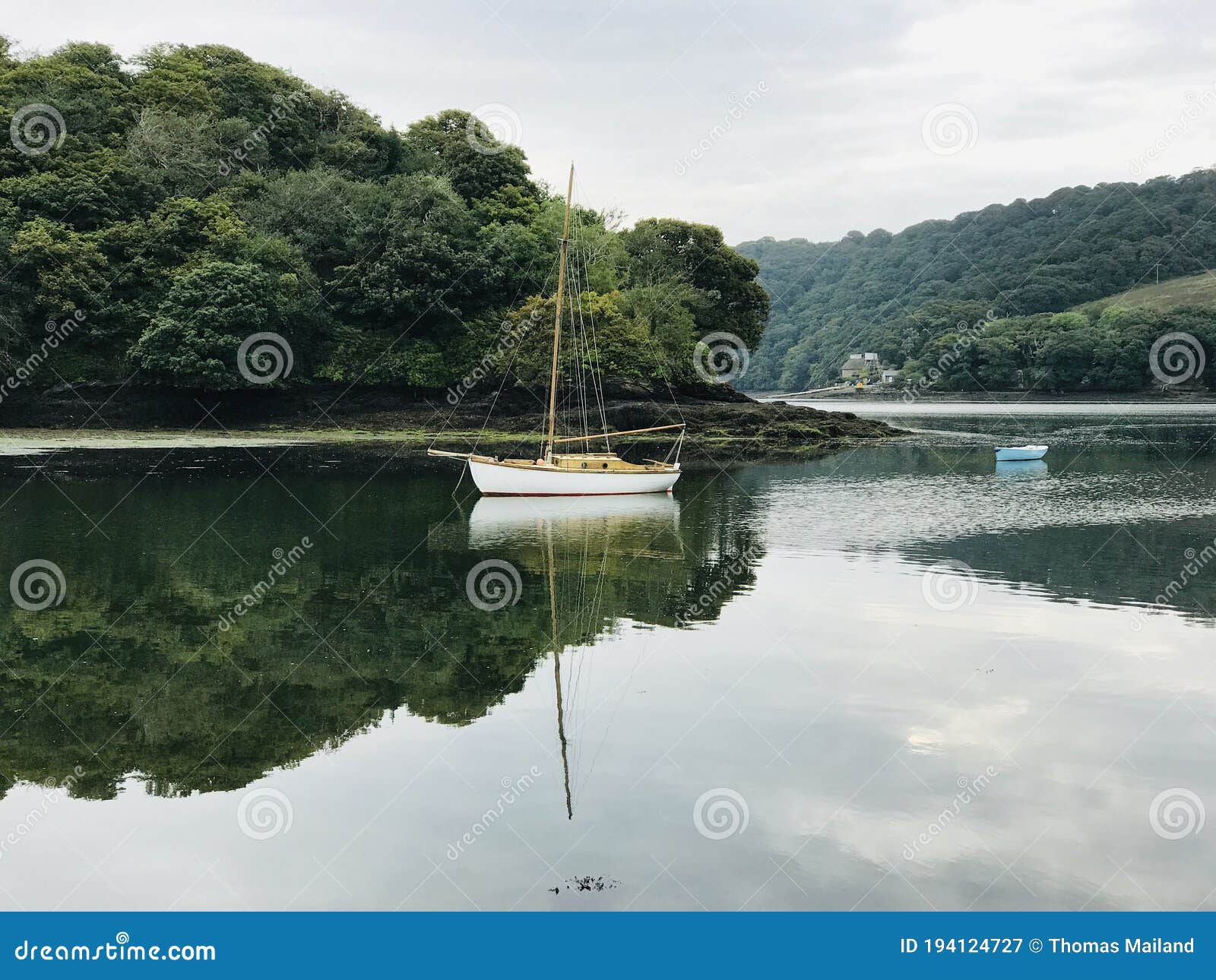 River Fal stock image. Image of cornwall, picturesque - 194124727