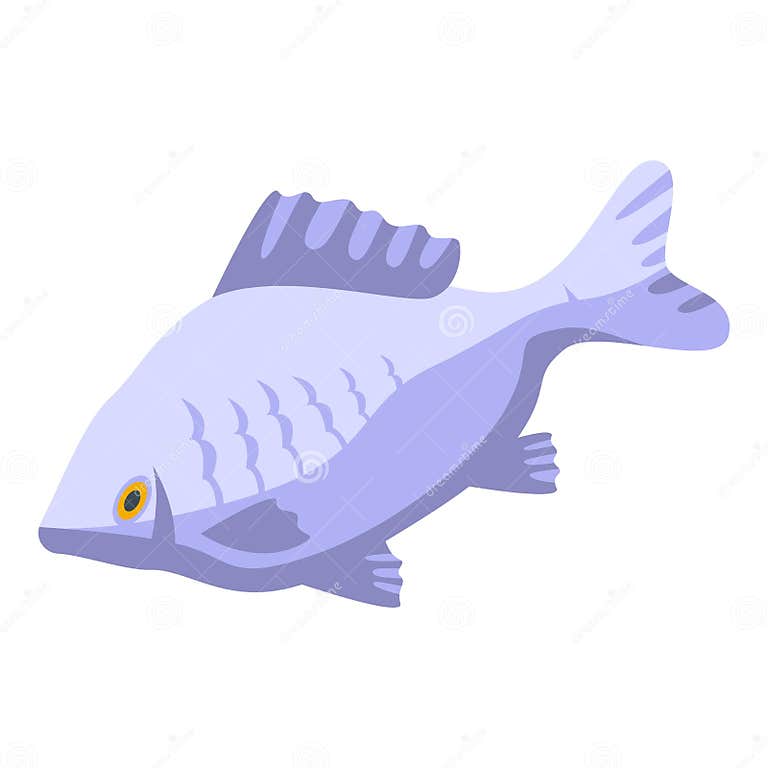 River Fish Icon, Isometric Style Stock Vector - Illustration of themes ...