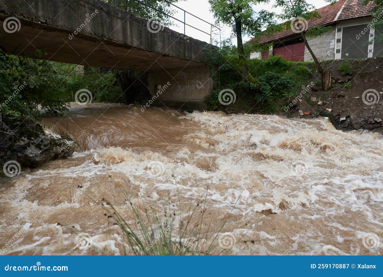 River flash flood stock image. Image of outdoor, danger - 259170887