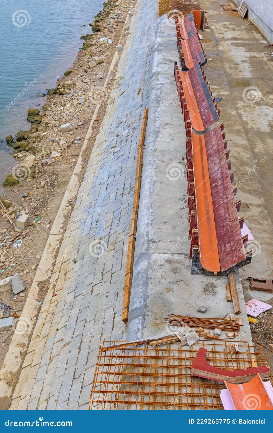 River Floods Protection stock image. Image of flow, edge - 229265775