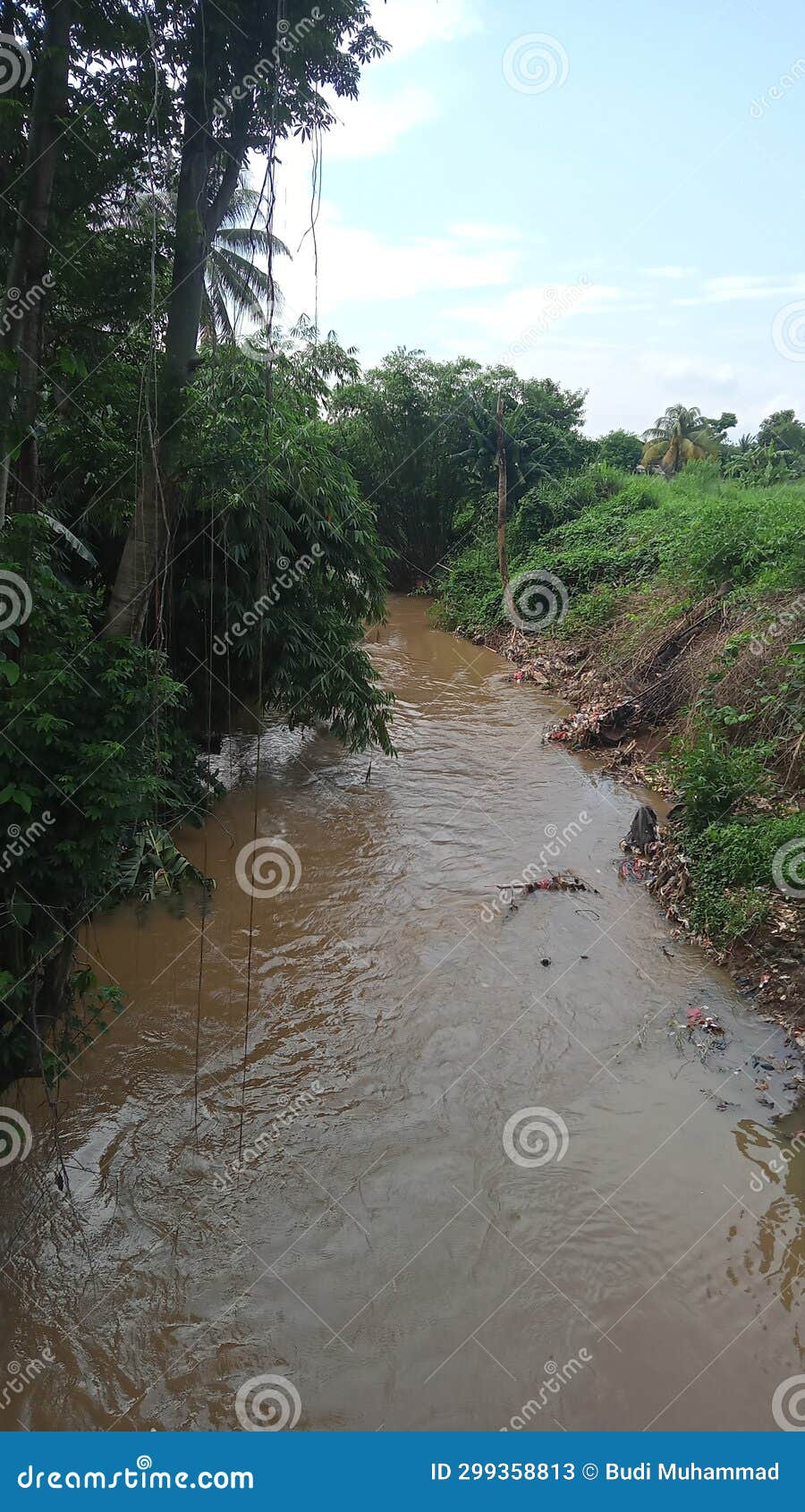 A River Flow in the Bojong Gede District Stock Image - Image of ...