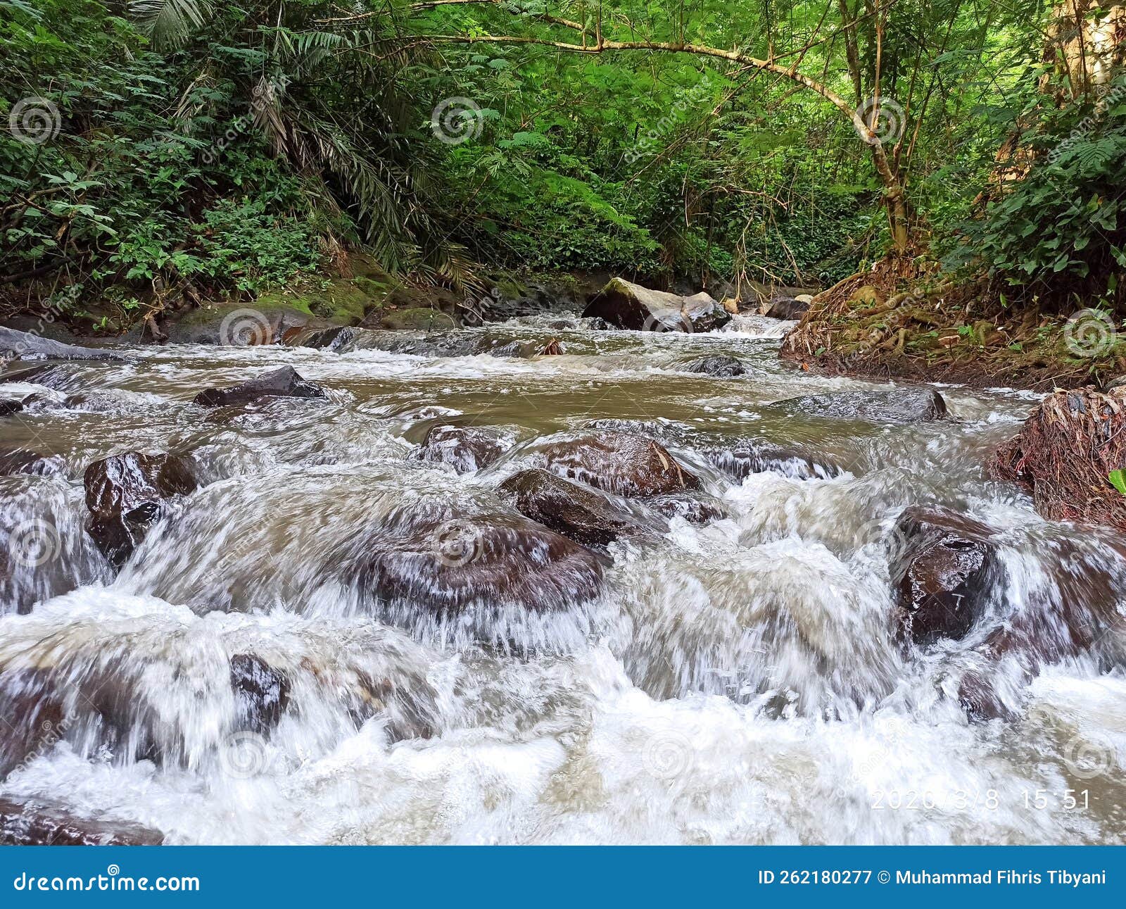 River Flow that Will Lead To the Waterfall Stock Image - Image of river ...