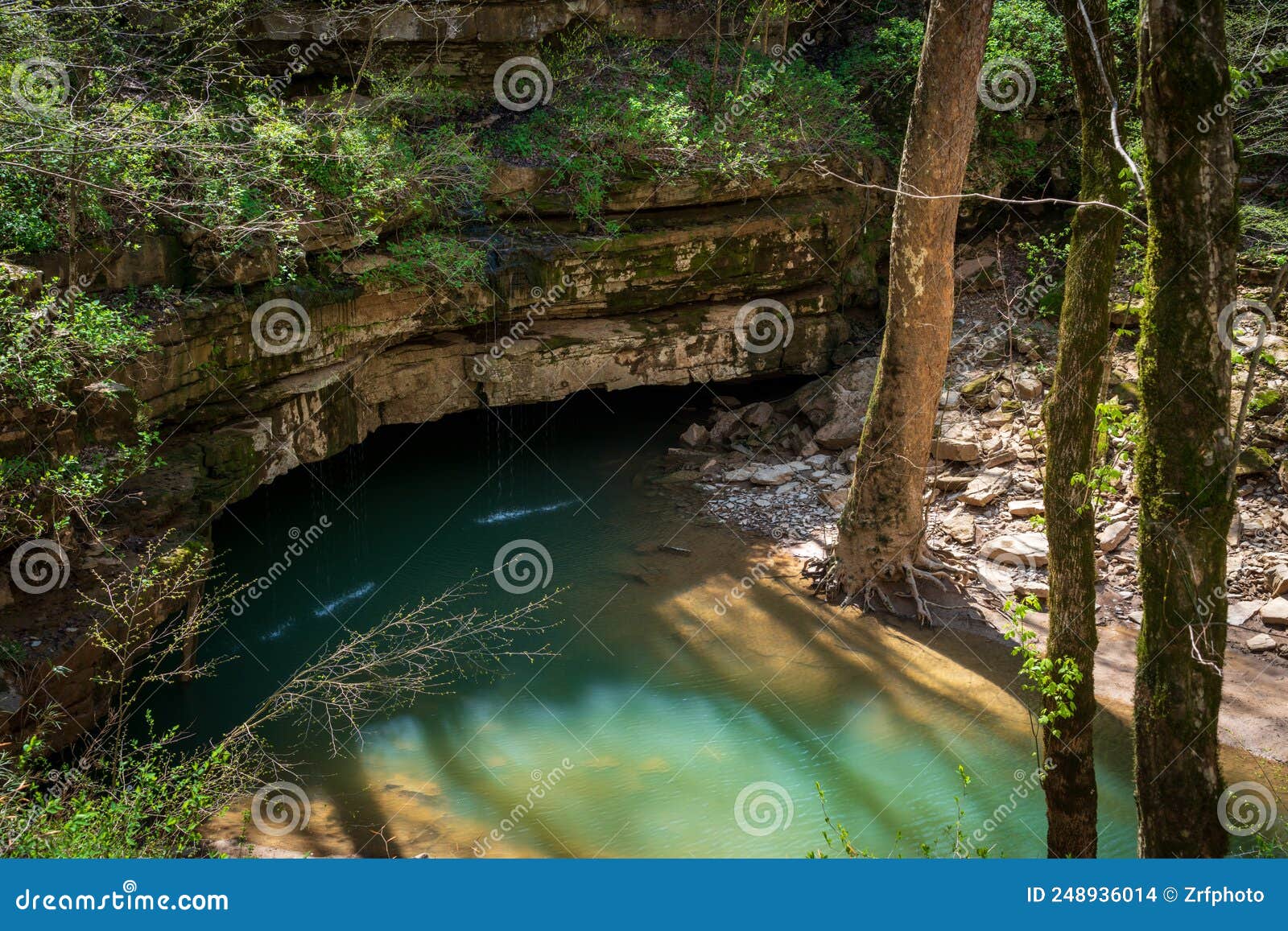 River Flowing into Cave System at Mammoth Cave National Park Stock ...