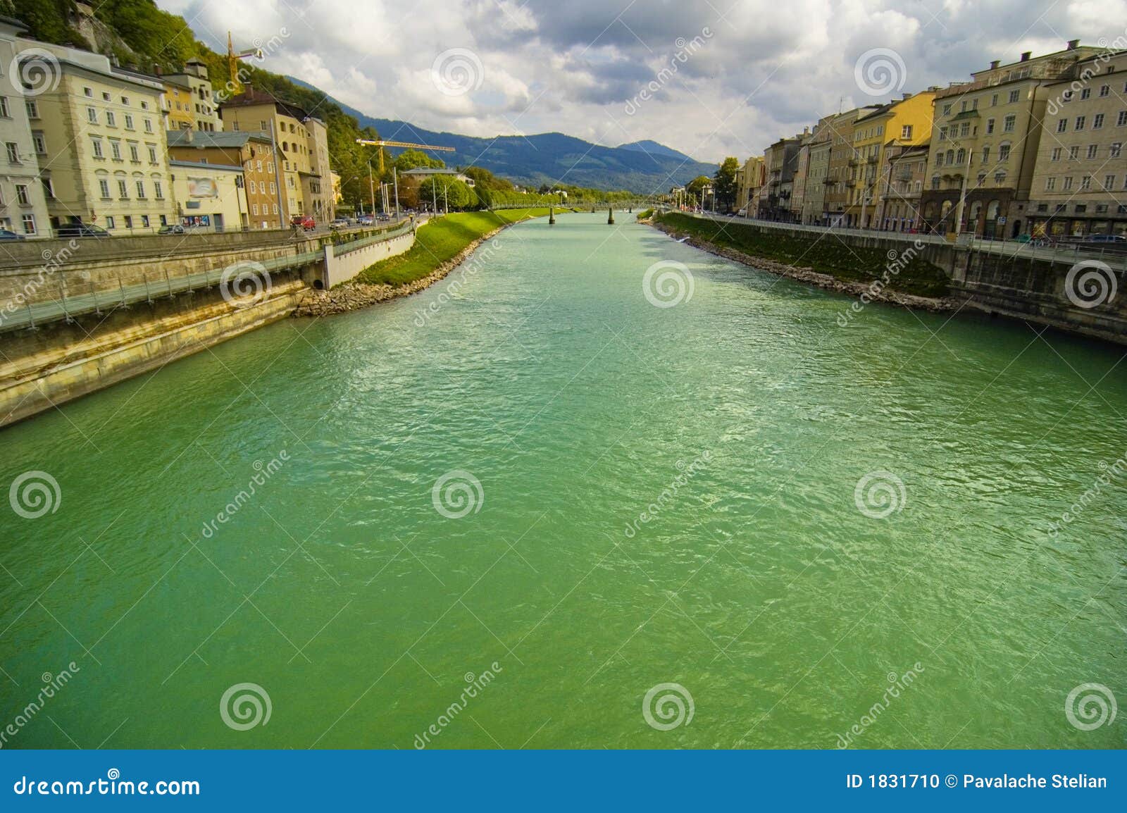 River Flowing through a City Stock Photo - Image of austria, pass: 1831710