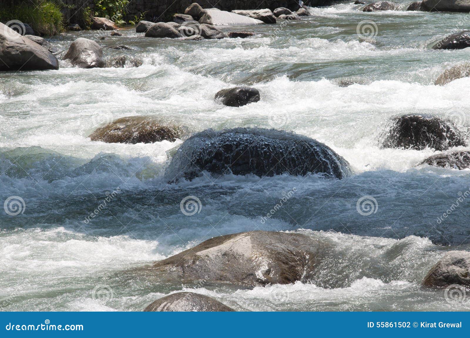 River Flowing Downstream stock photo. Image of downstream - 55861502