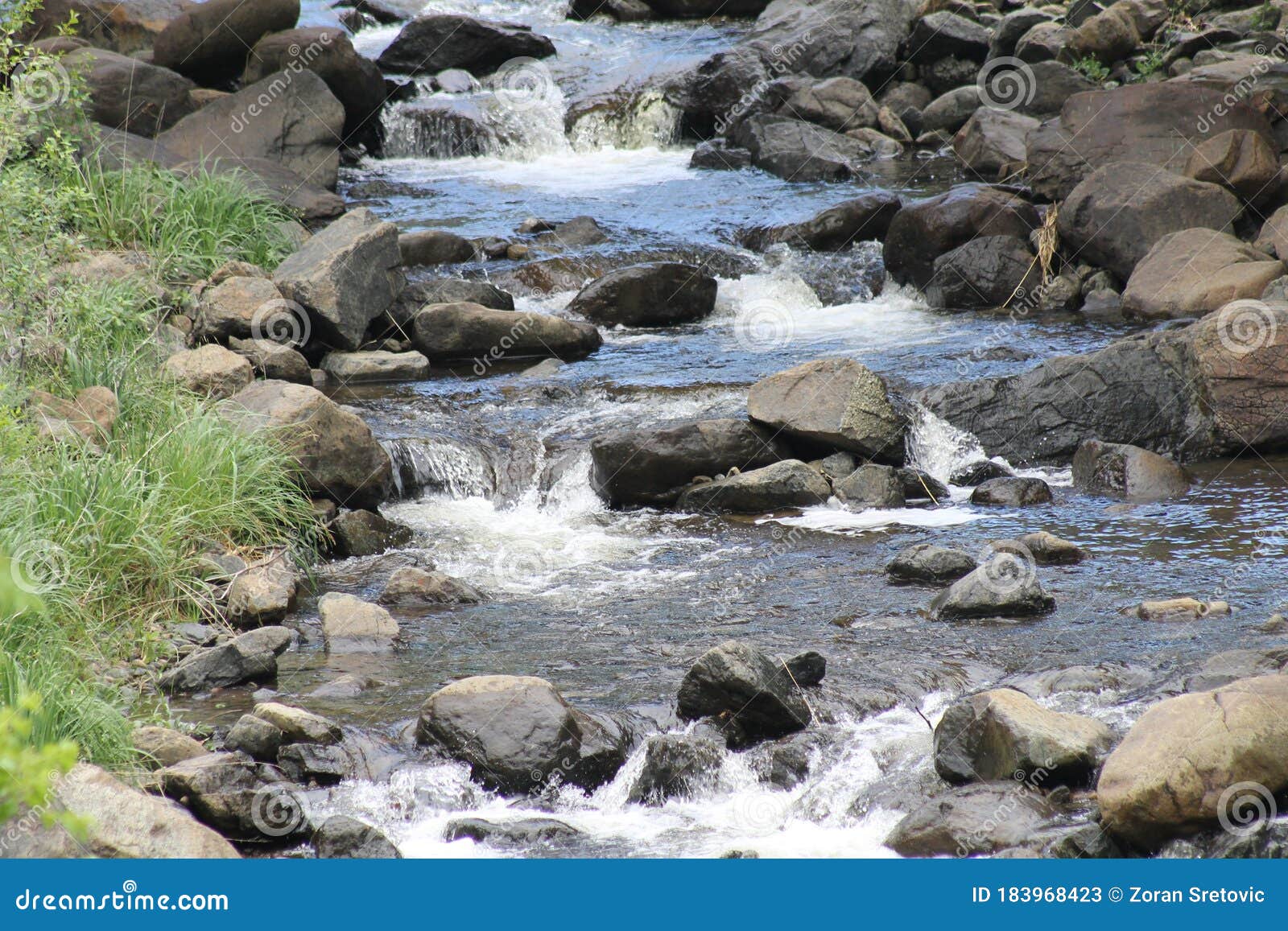 River flow, rapids. stock image. Image of clean, blue - 183968423