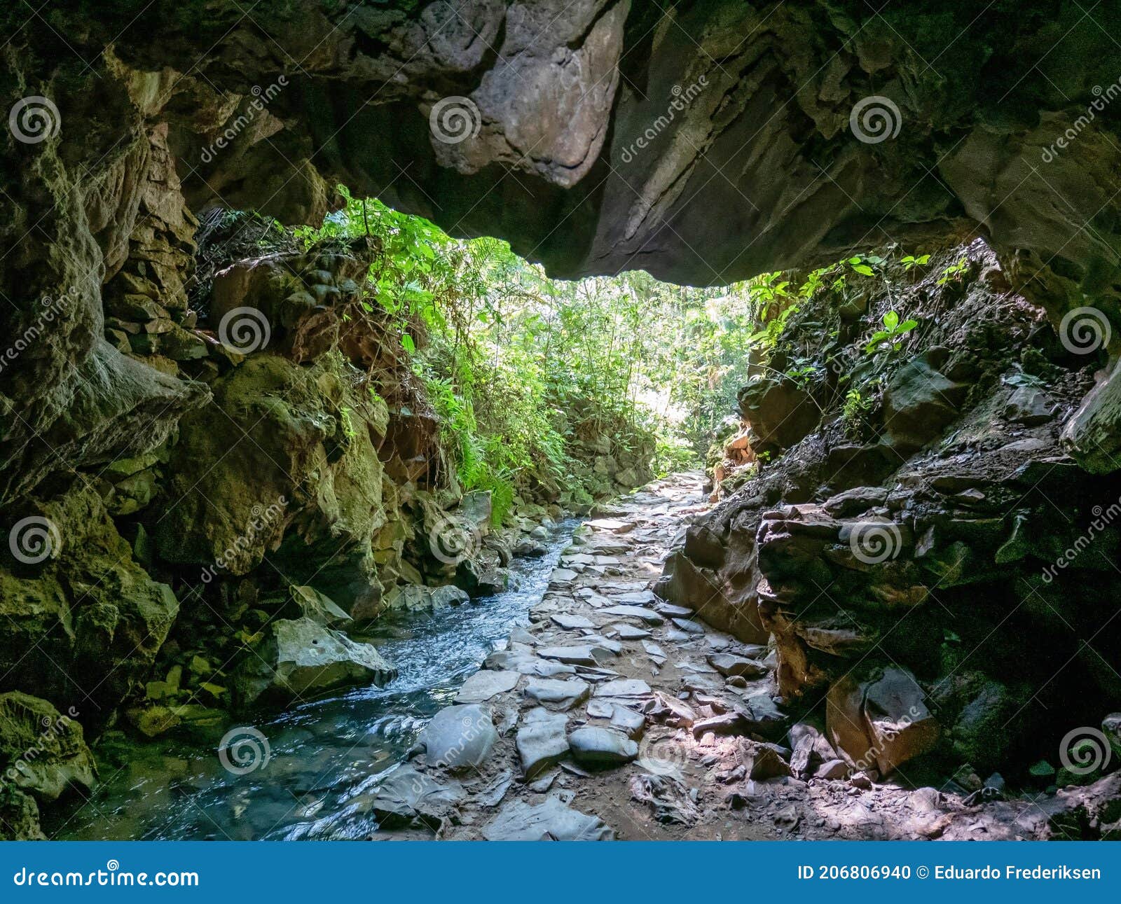 River Flowing from Inside Cave in Petar Stock Photo - Image of nature ...