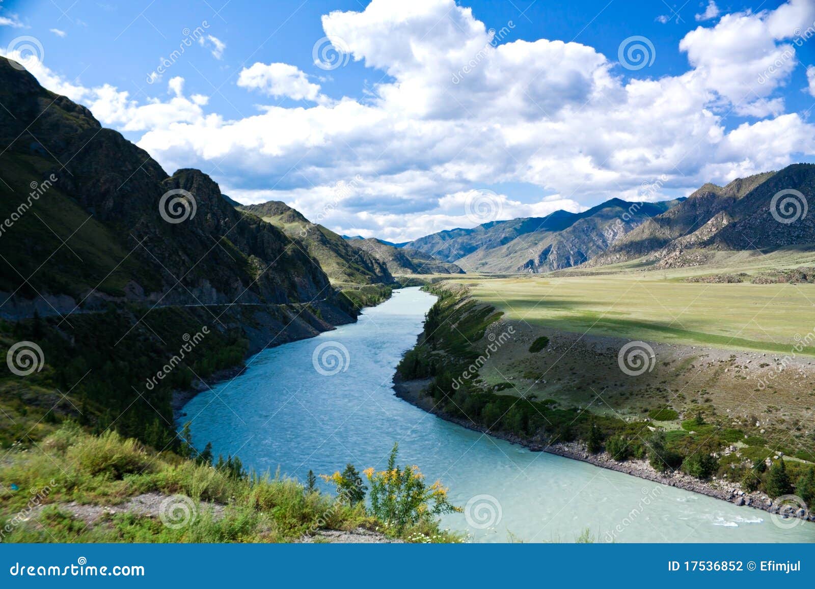 A River Flowing between Mountains Stock Photo - Image of ridge, travel ...