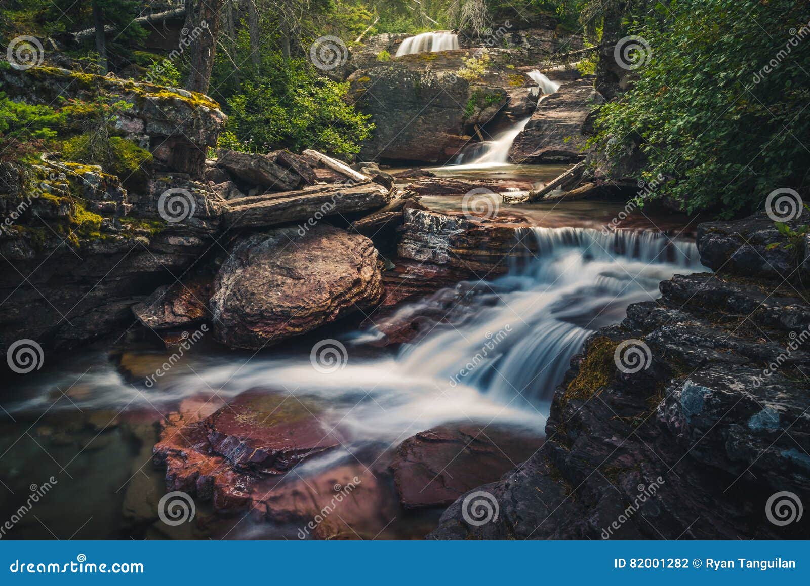 A River Flowing Over Rocks and Boulders. Stock Photo - Image of lush ...