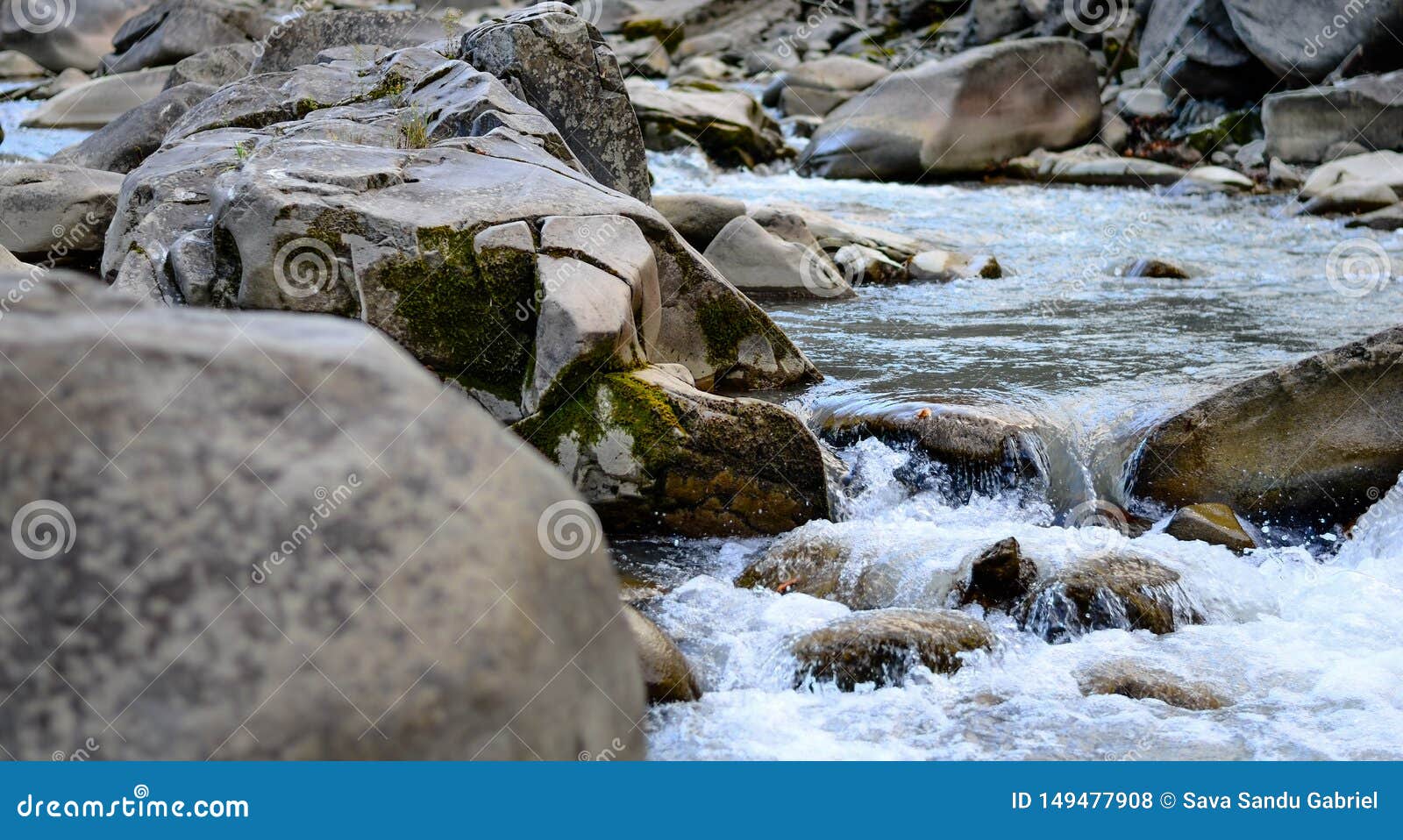 Montain River on Spring Season Stock Photo - Image of green, mountain ...