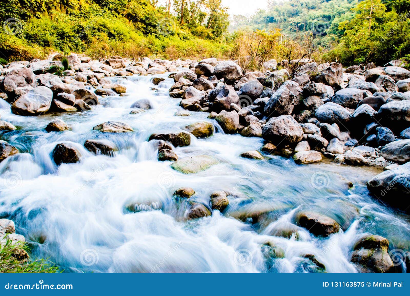 River Flowing through Rocks Stock Image - Image of camp, tourism: 131163875