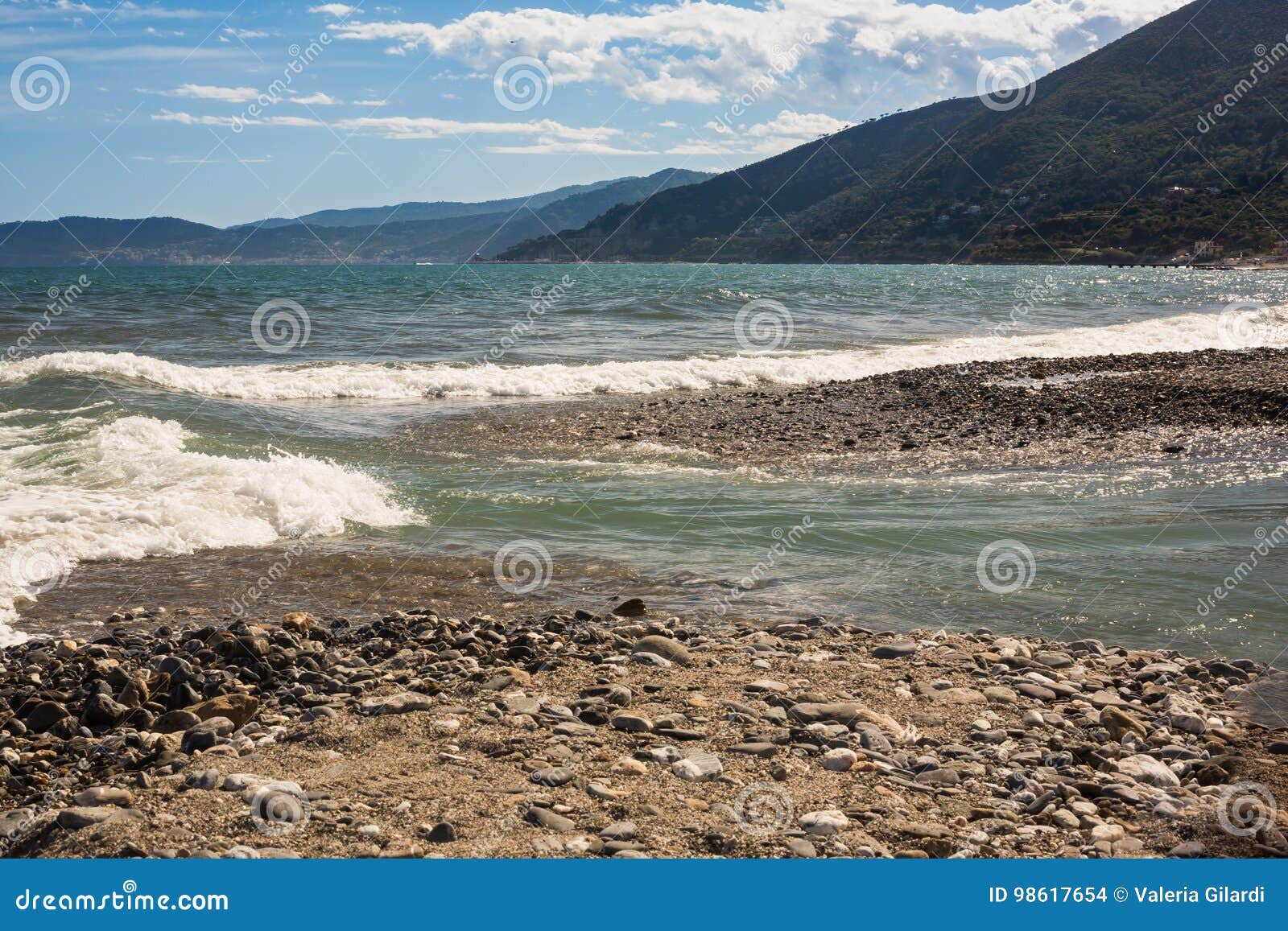 River flowing into the sea stock photo. Image of alps - 98617654