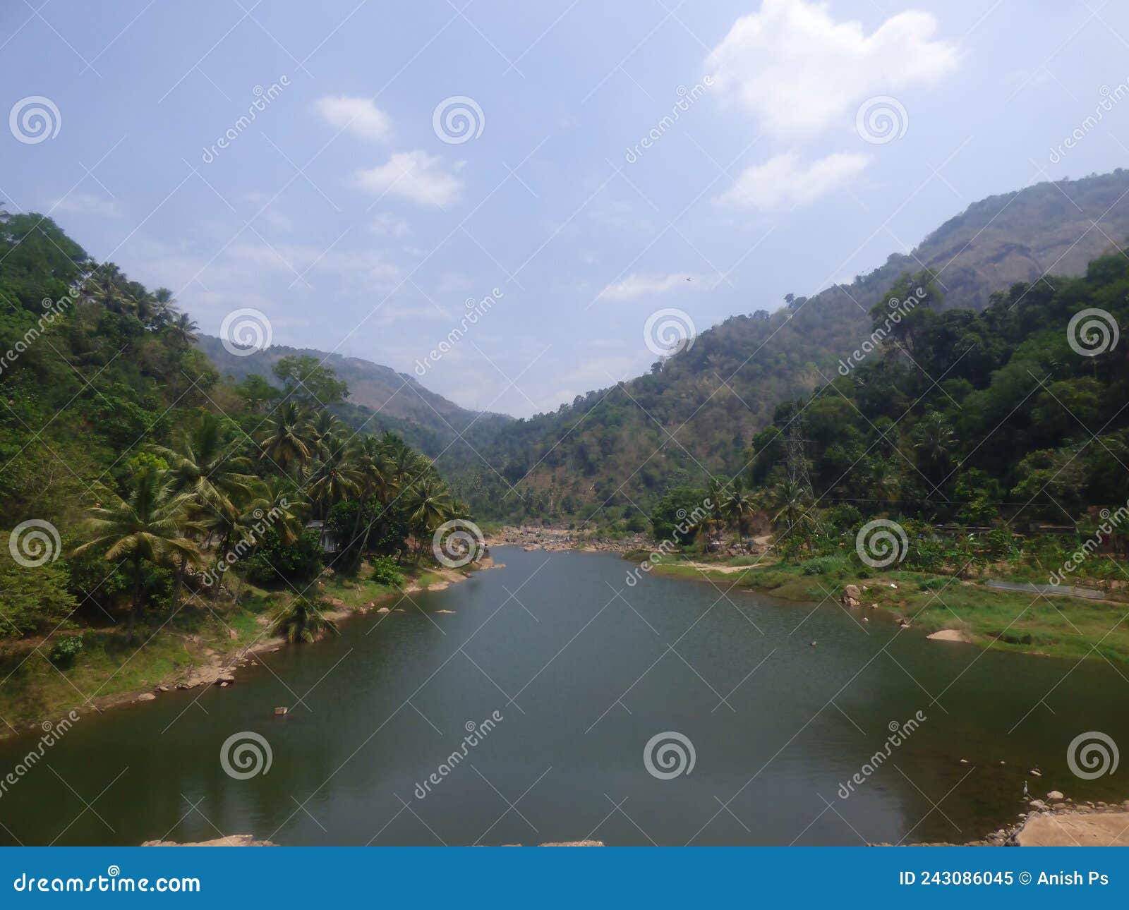A River Flowing between Two Mountain a View from Idukki Kerala Stock ...