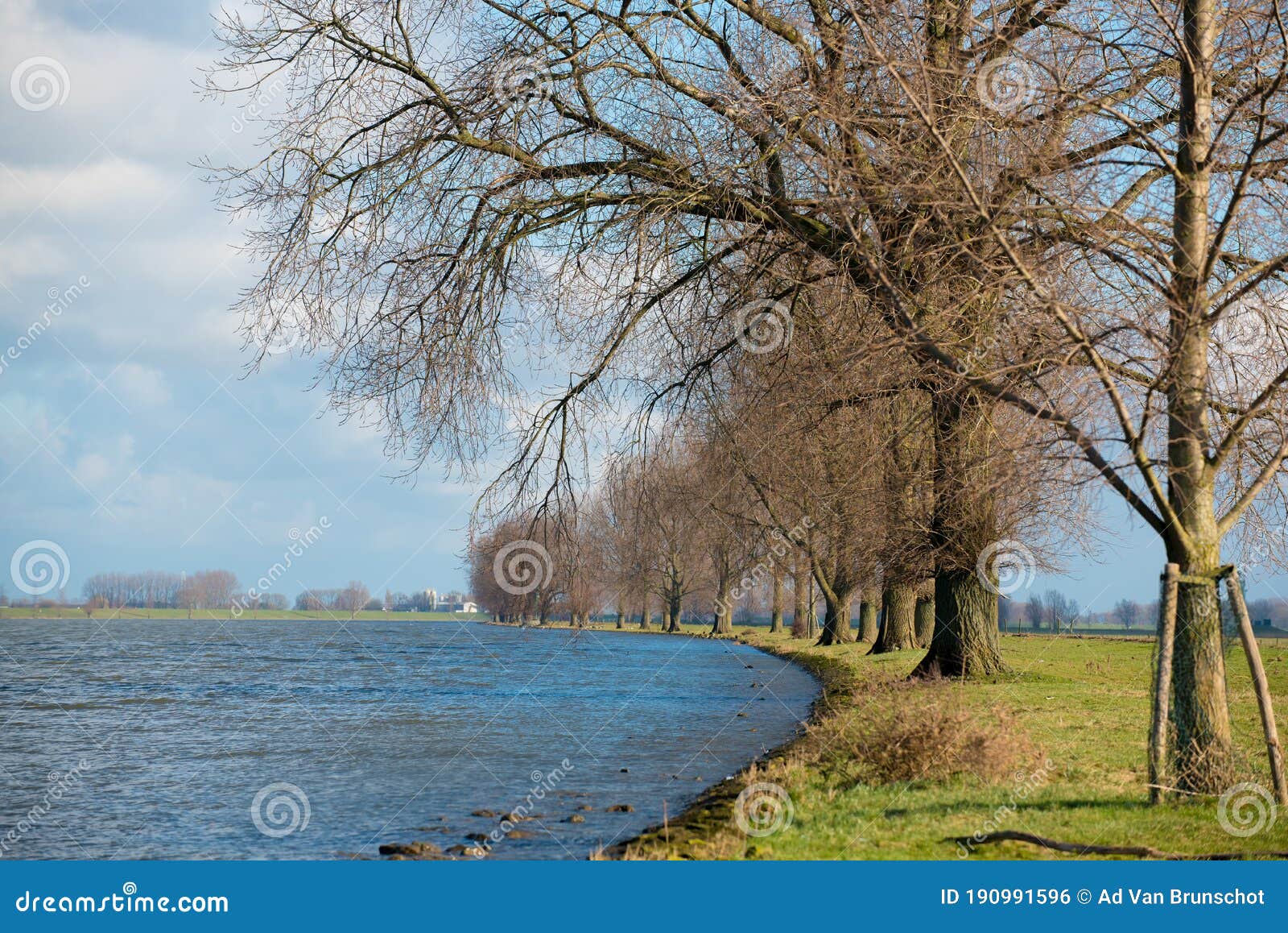 River stock photo. Image of country, flows, polder, farmland - 190991596
