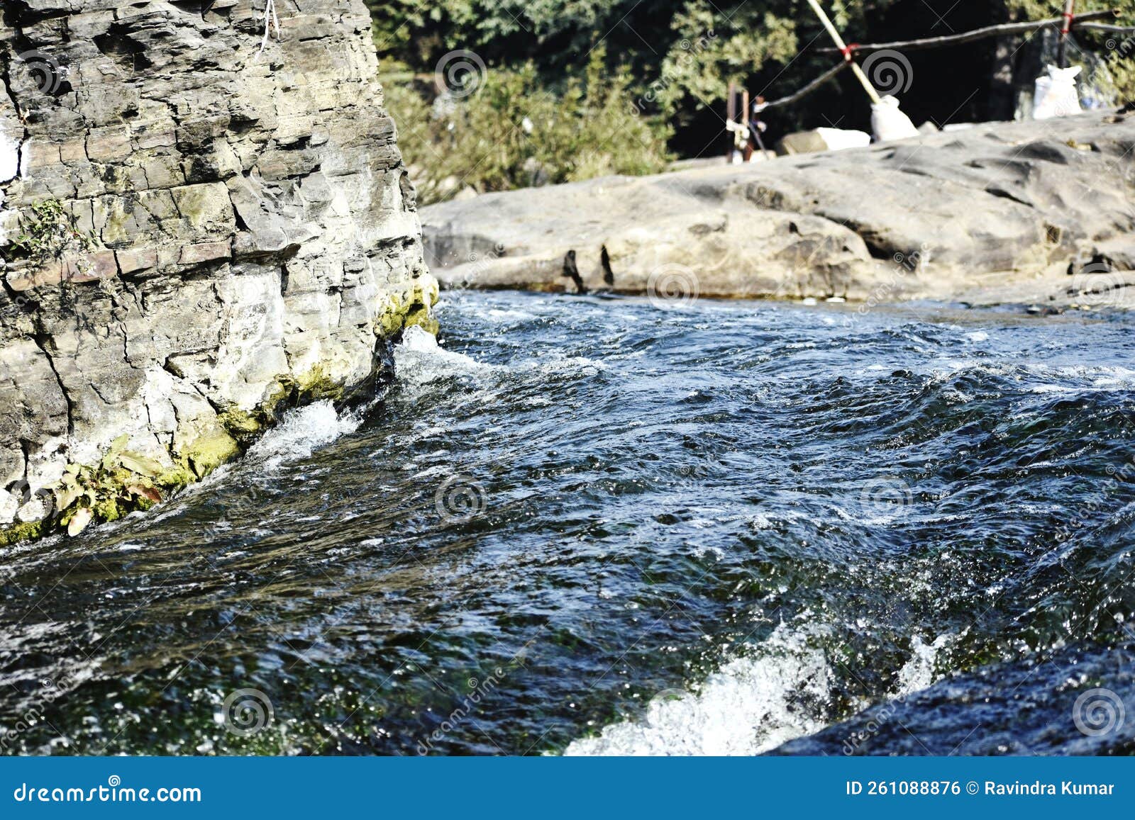 A River Flows through Rocks Stock Photo - Image of wave, shore: 261088876