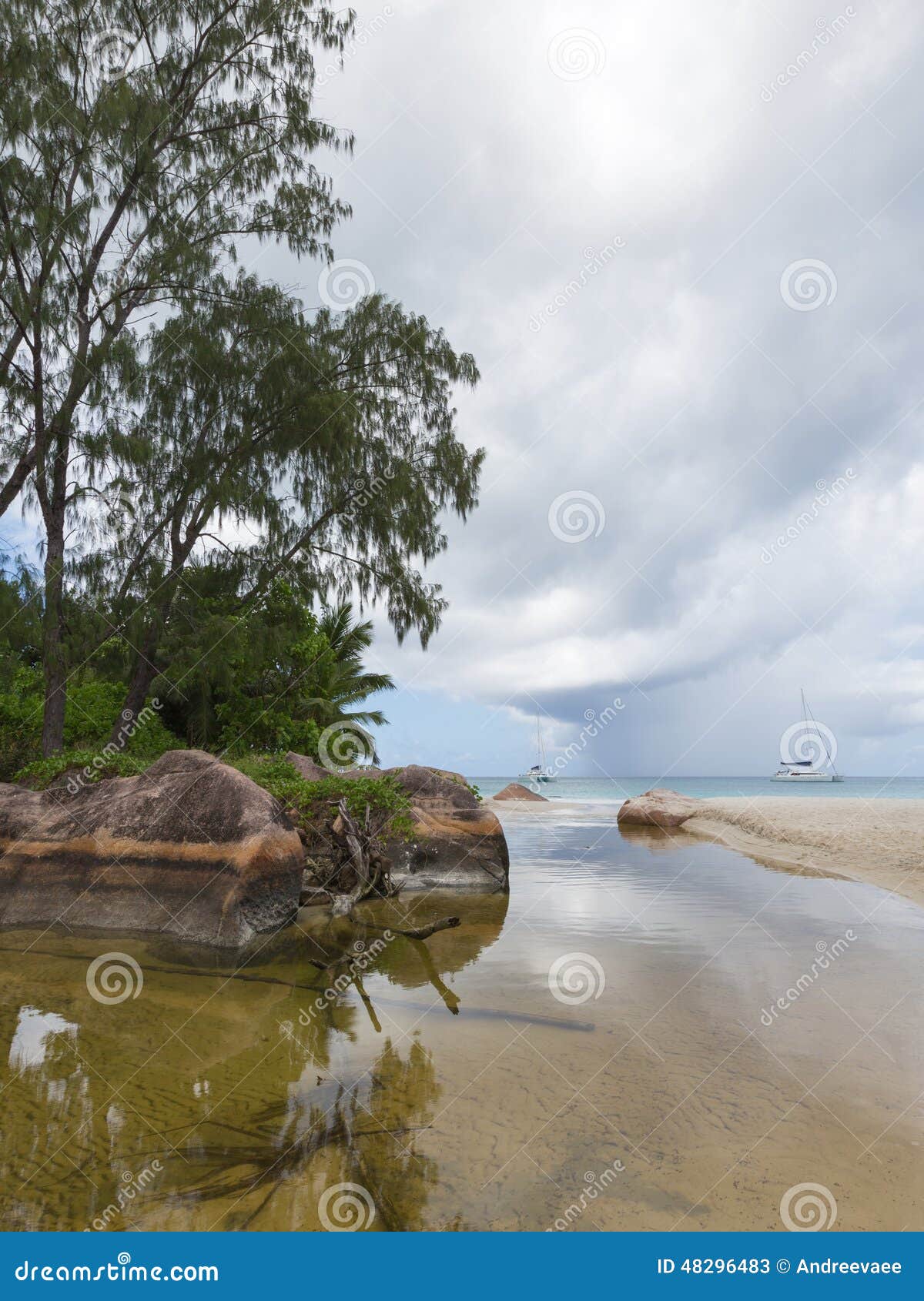 River flows into the sea stock image. Image of surf, destinations ...