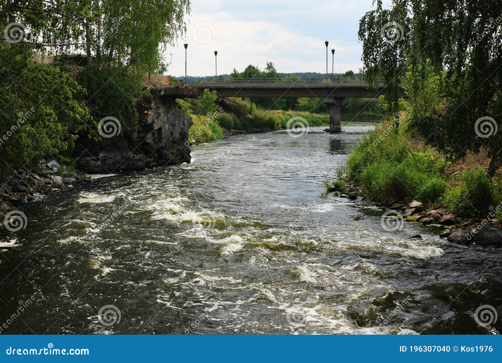 The River Flows Under the Bridge Stock Photo - Image of beauty, canyon ...