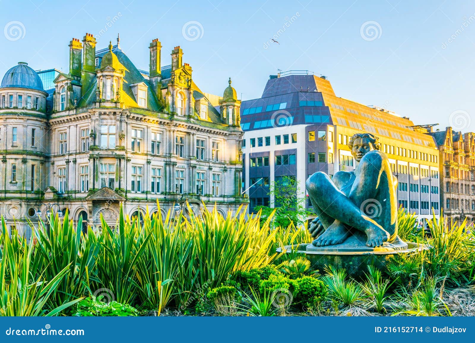 The River Fountain in Front of the Victoria Square in Birmingham ...