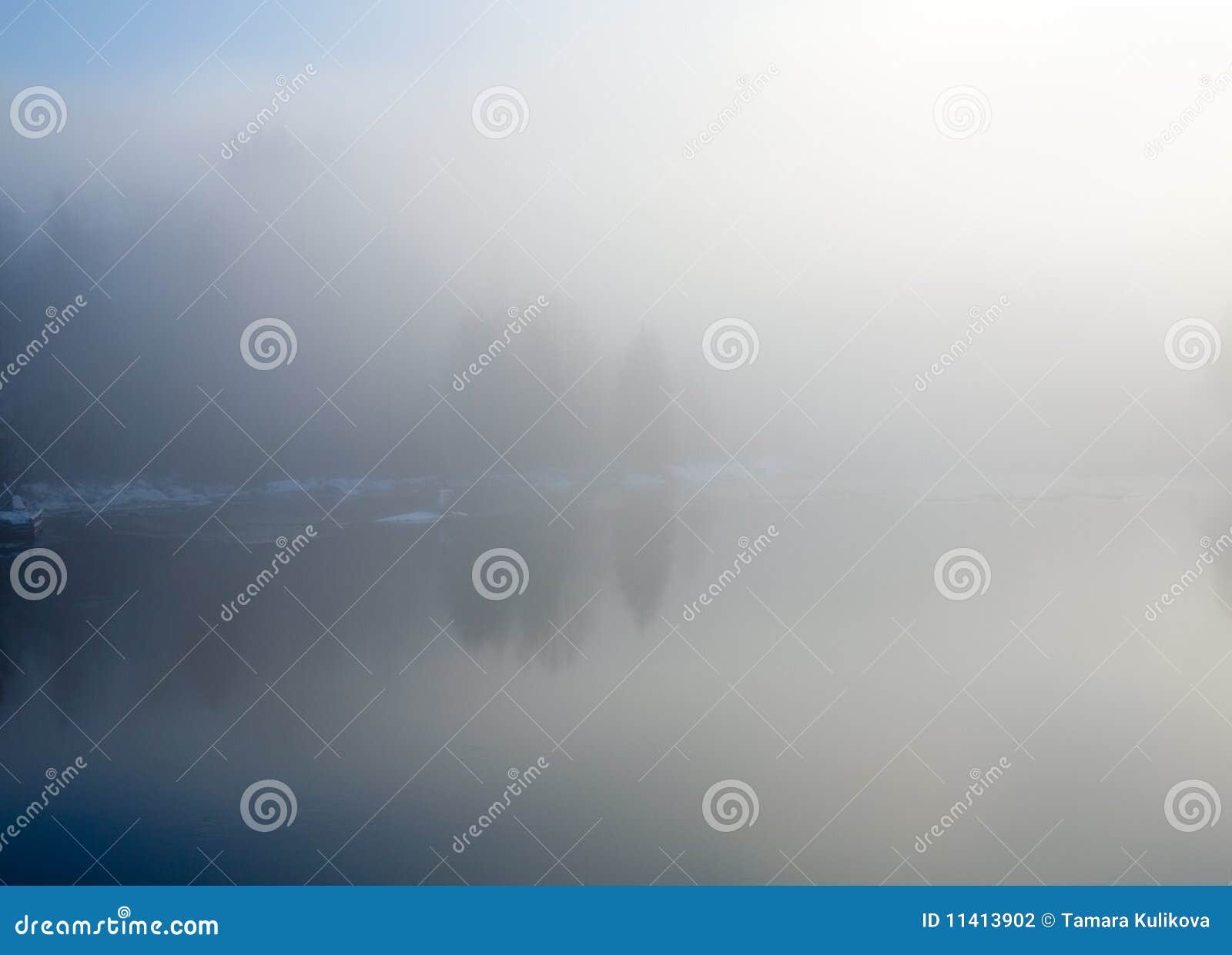 River in a frosty mist, stock photo. Image of beauty - 11413902