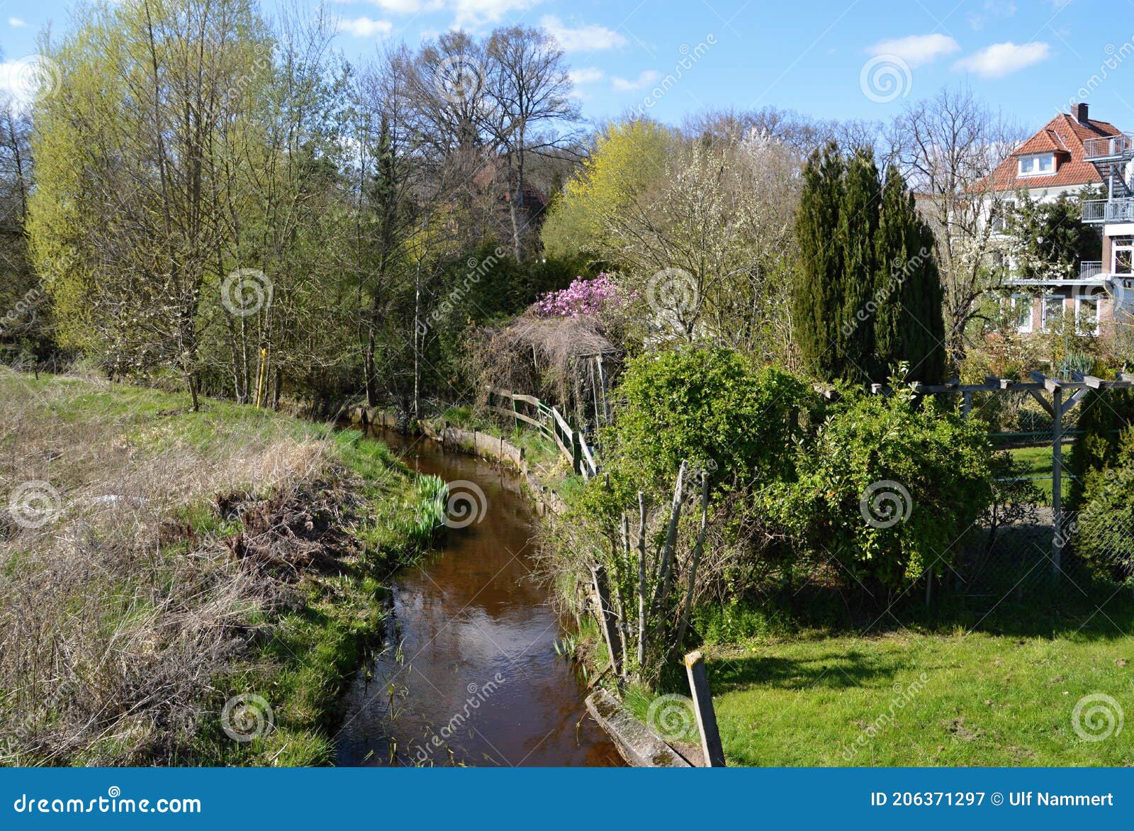 River Fulde in Spring in the Old Town of Walsrode, Lower Saxony Stock ...