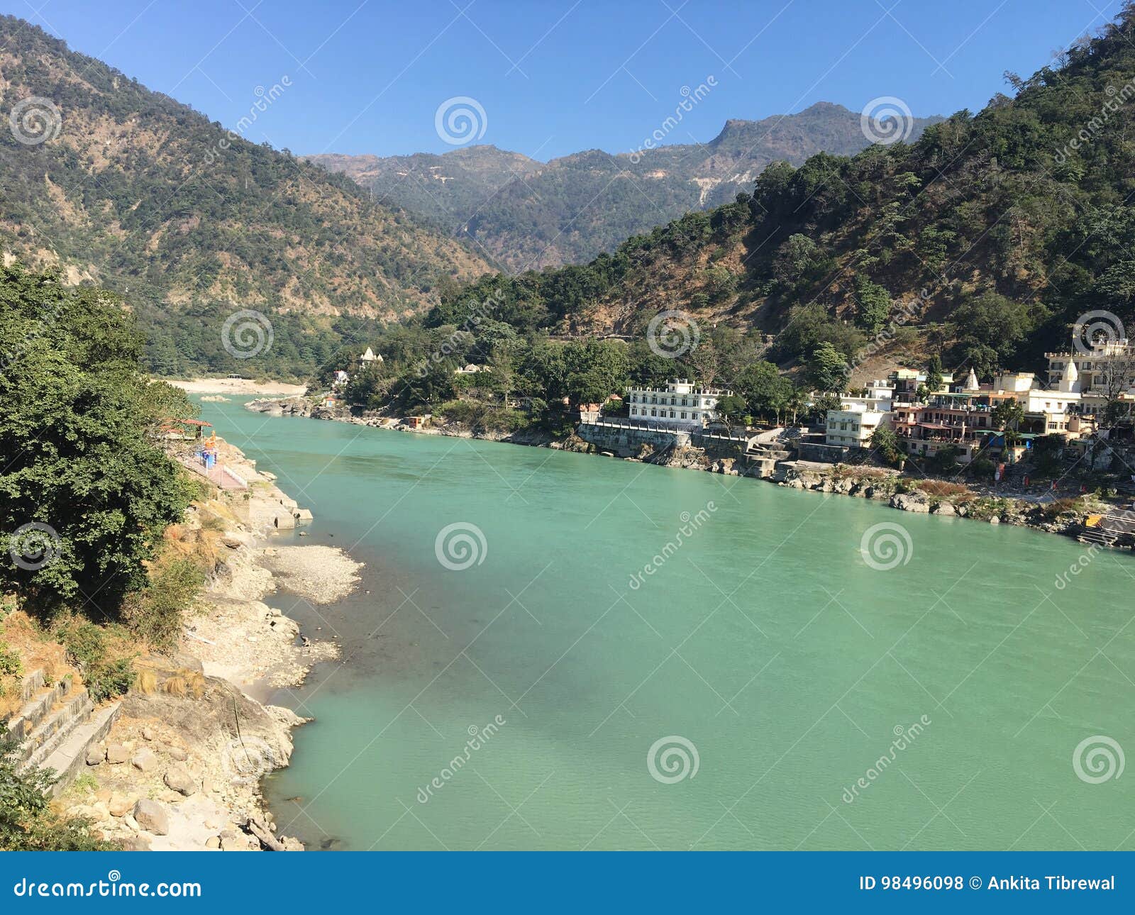 River ganga Rishikesh stock photo. Image of purity, ganga - 98496098