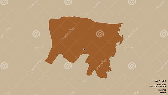 River Gee - Liberia. Bounding Box. Pattern Stock Illustration ...