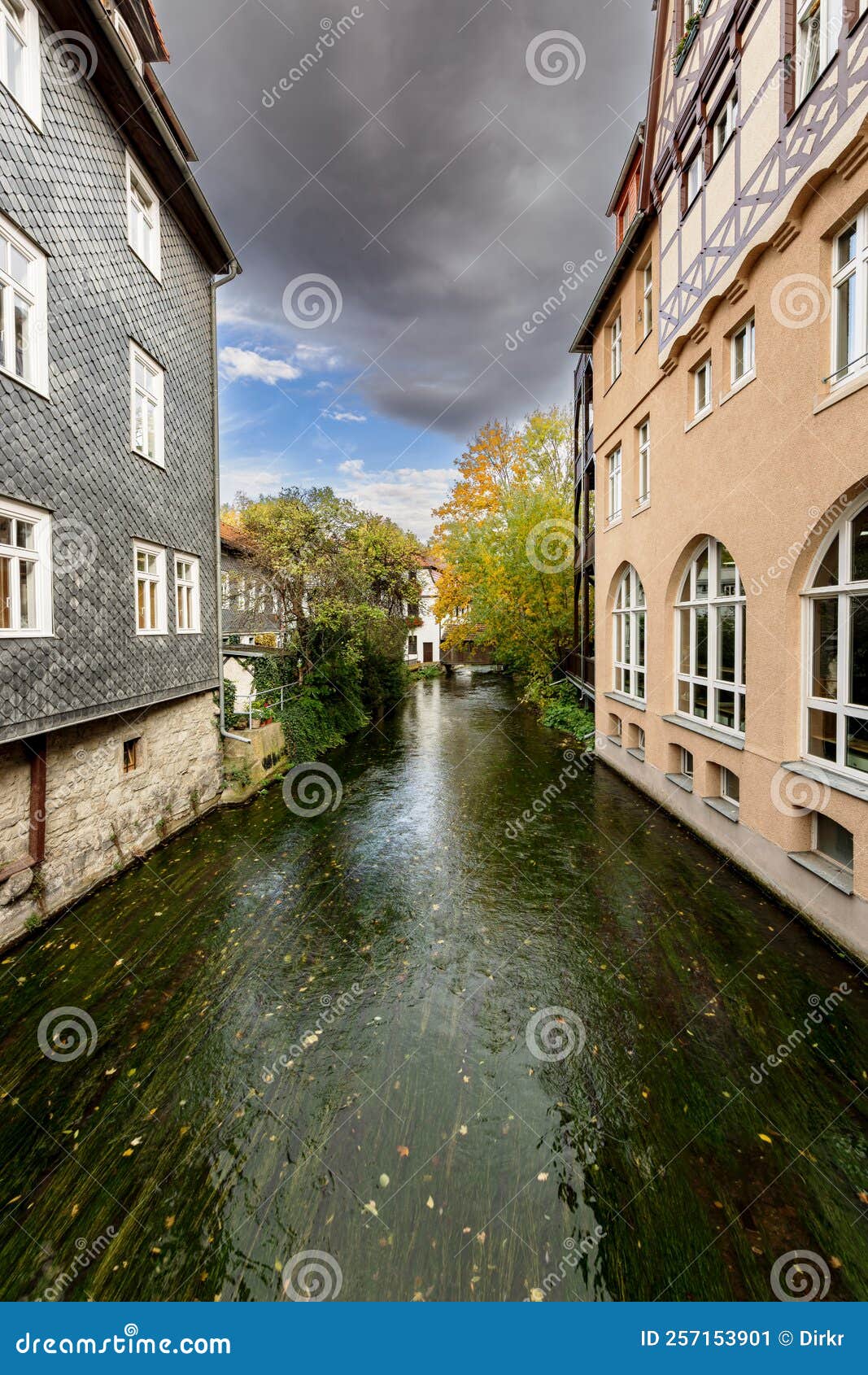 River Gera in Erfurt stock image. Image of autumn, gera - 257153901
